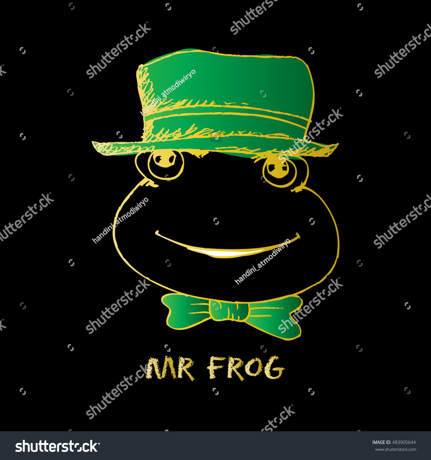 Mr Frog Cartoon Style Stock Vector (Royalty Free) 483905644 | Shutterstock