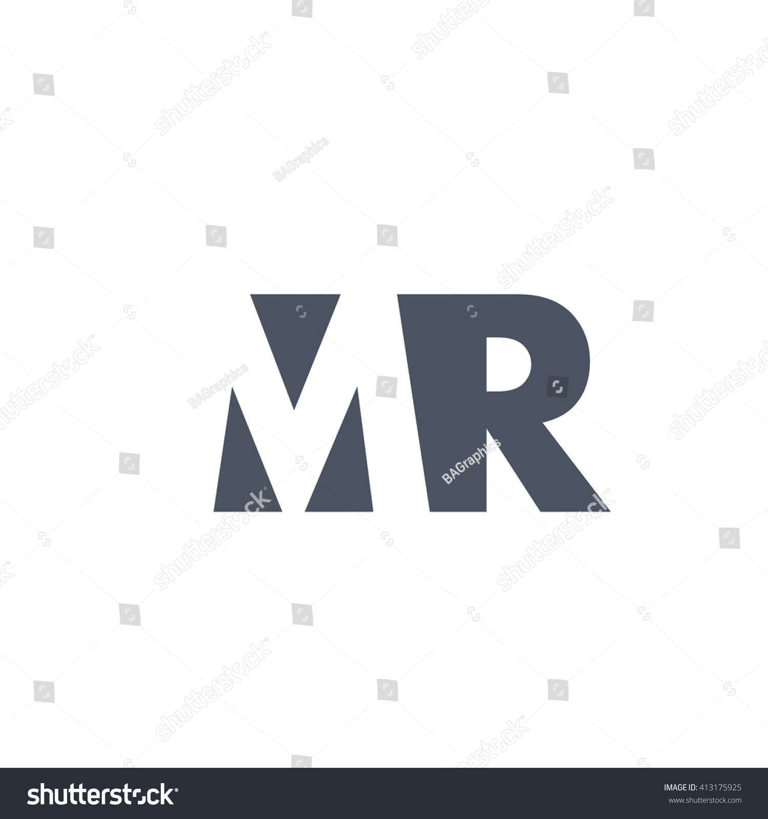 Mr Logo Vector Graphic Branding Letter Stock Vector (Royalty Free ...