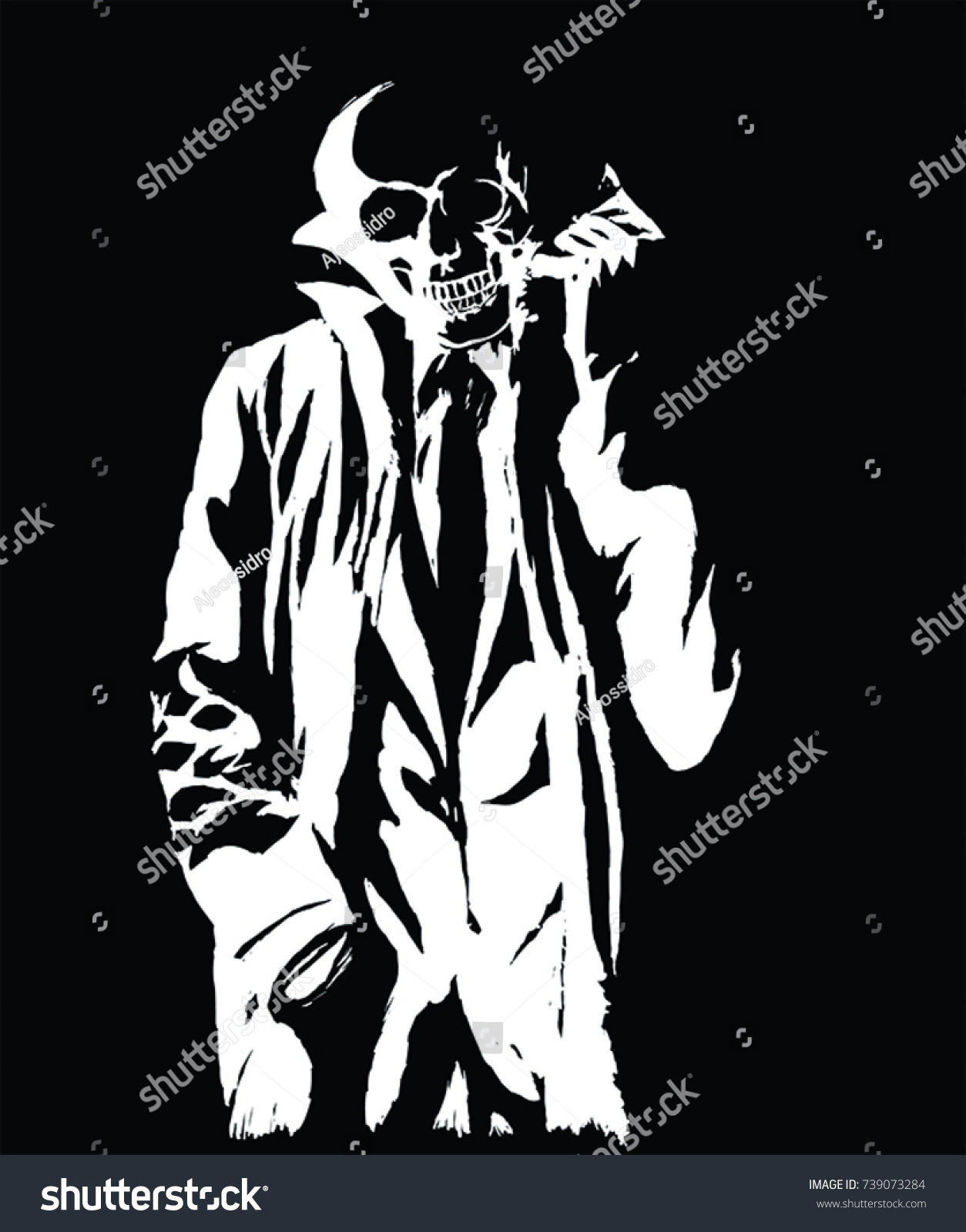 Mr Skull Stock Vector (Royalty Free) 739073284 | Shutterstock