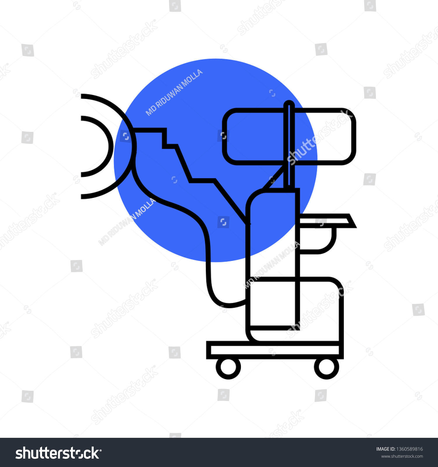 Mri Icon Simple Black Glyph Style Stock Vector (Royalty Free) 1360589816