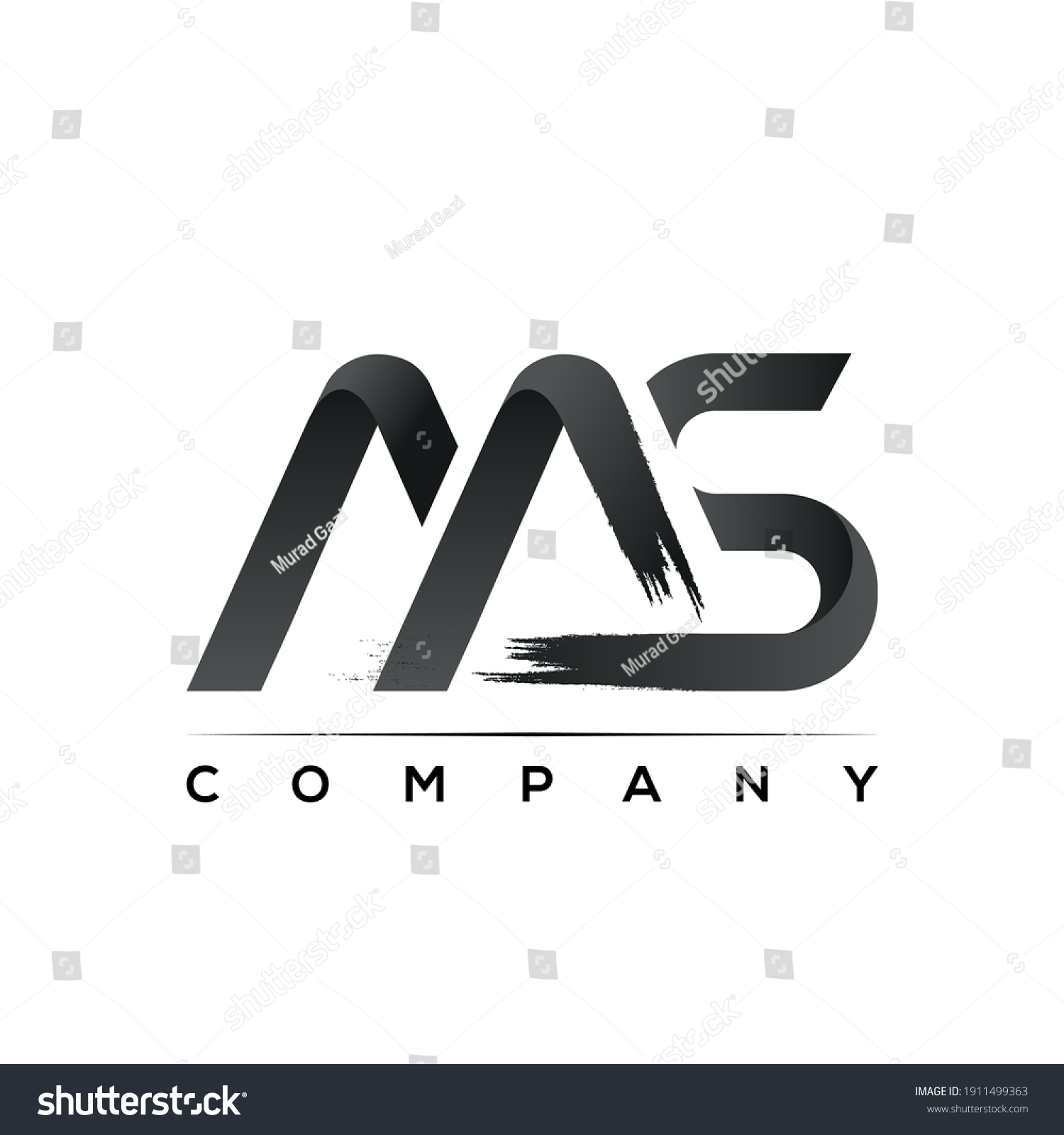 Ms Brush Letter Logo Design Vector Stock Vector (Royalty Free ... Ms Brush Letter Logo Design Vector Stock Vector (Royalty Free ...