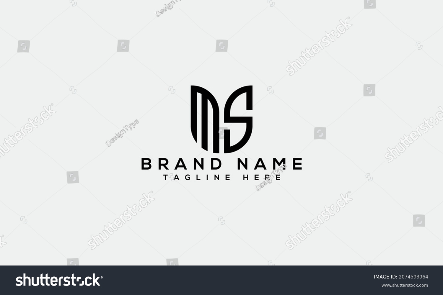 Ms Creative Logo Vector Template Initial Stock Vector (Royalty Free ...