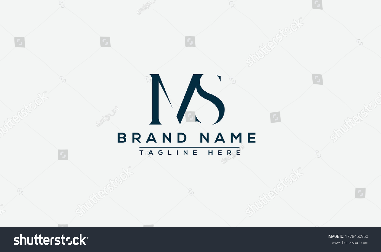 Ms Logo Design Template Vector Graphic Stock Vector (Royalty Free ...