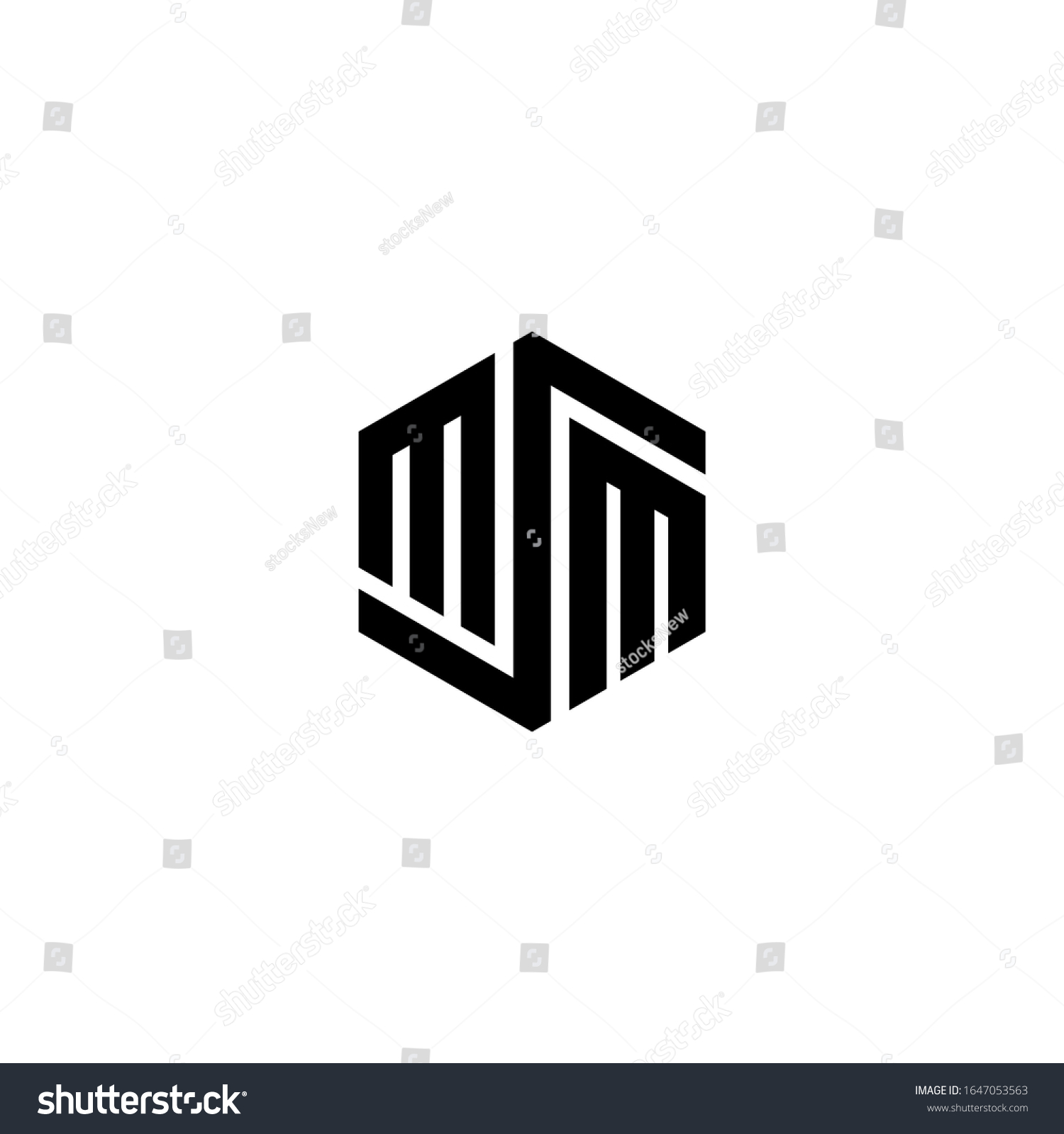 Msm Letter Logo Design Polygon Monogram: เวกเตอร์สต็อก (ปลอดค่า ...