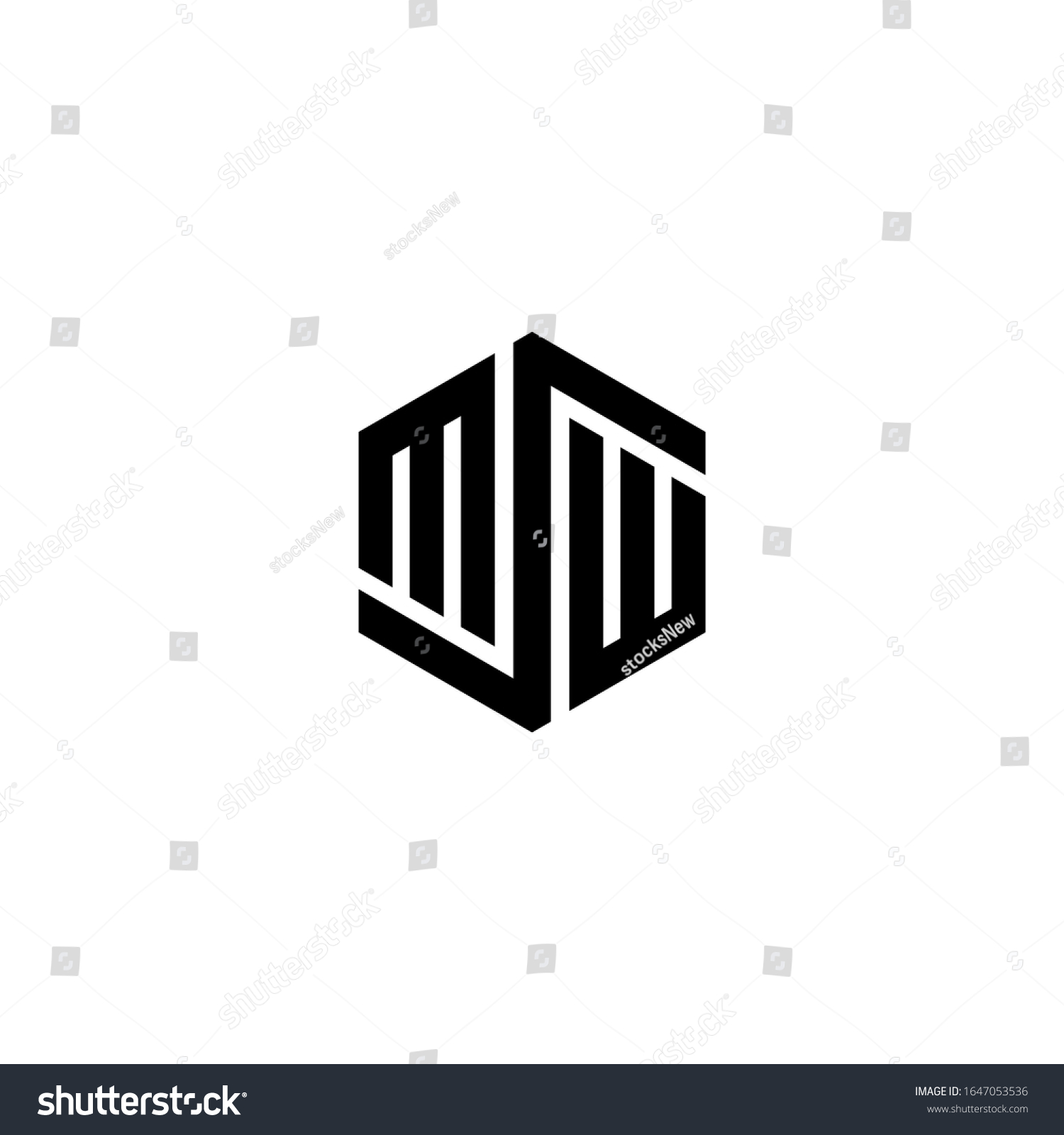 Msw Letter Logo Design Polygon Monogram Stock Vector (Royalty Free ...
