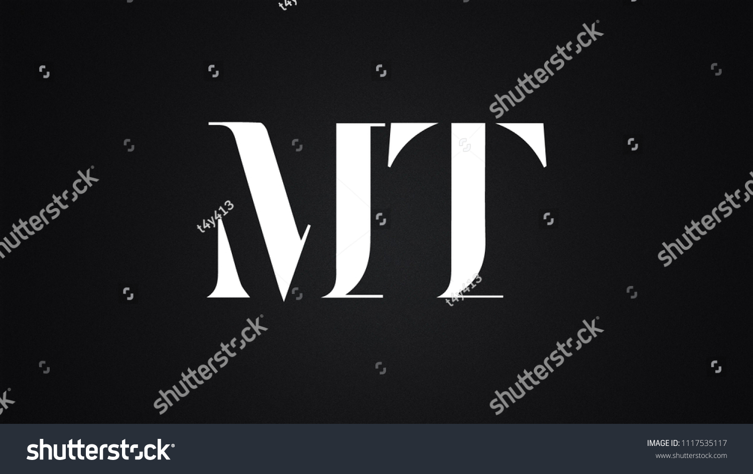 Mt Letter Logo Design Template Vector 库存矢量图（免版税）1117535117 | Shutterstock