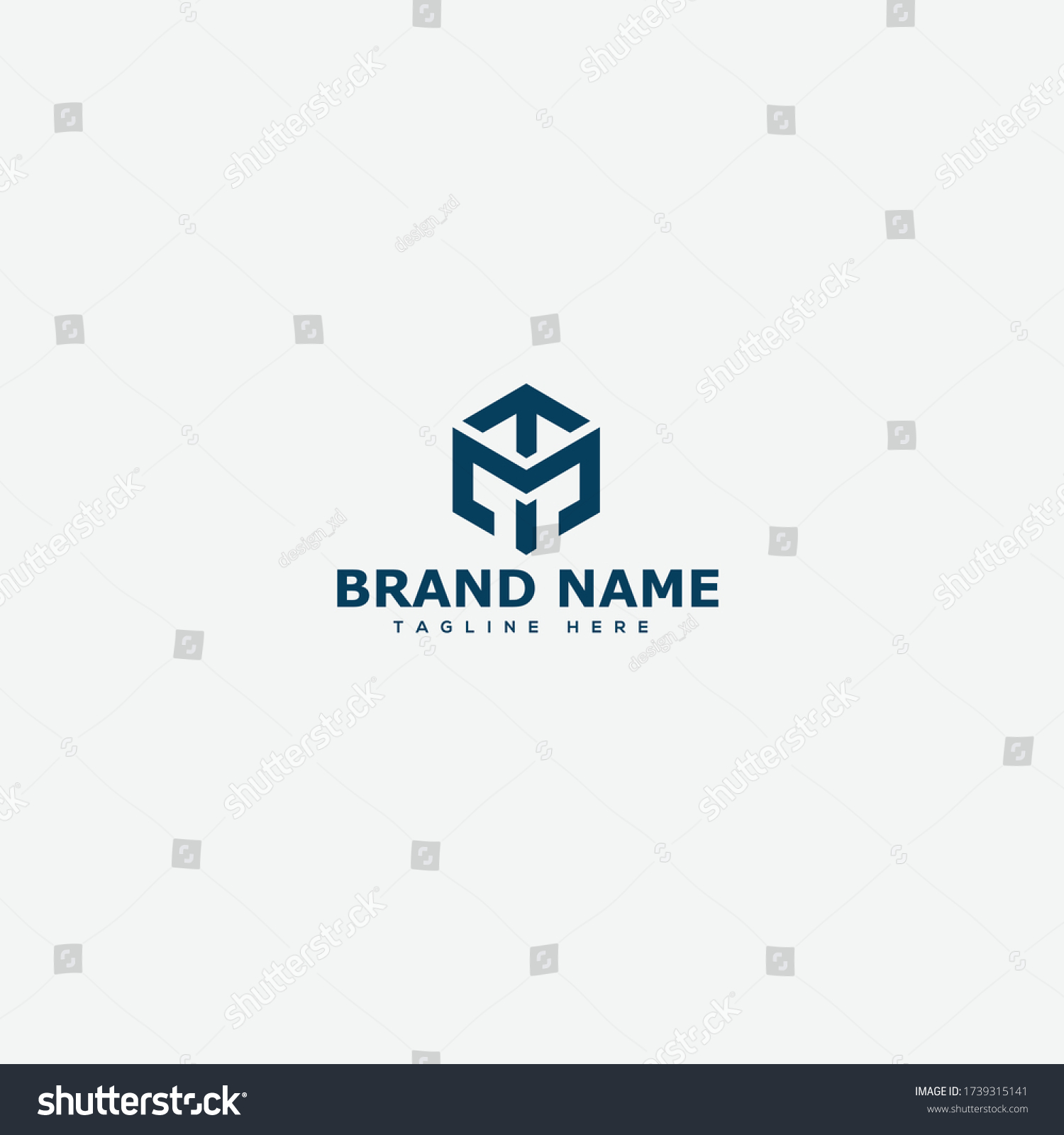 Mt Letter Logo Design Template Vector Stock Vector (Royalty Free ...