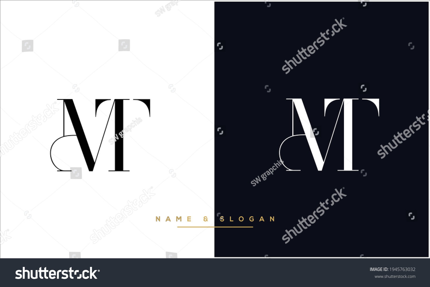 Mt Tm Abstract Letters Logo Monogram Stock Vector (Royalty Free ...