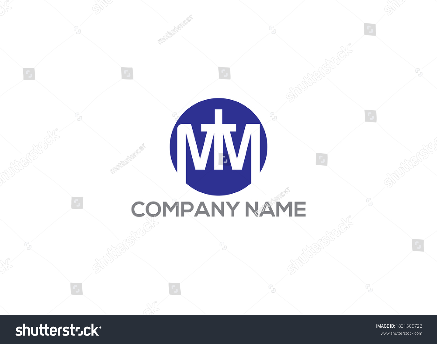 Mtm Logo Design Vector Icon Template Stock Vector (Royalty Free) 1831505722