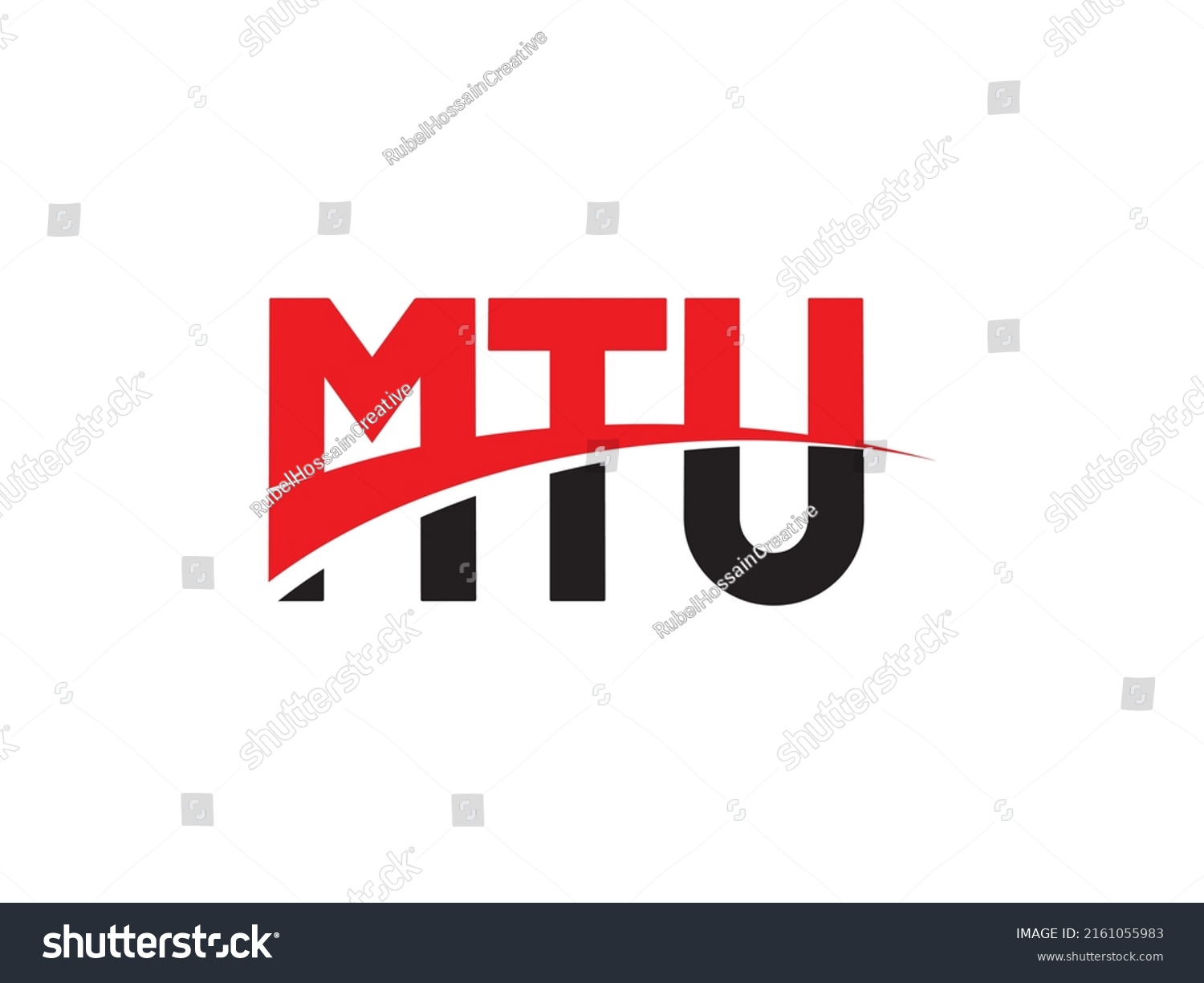 Mtu Letter Initial Logo Design Vector Stock Vector (Royalty Free ...