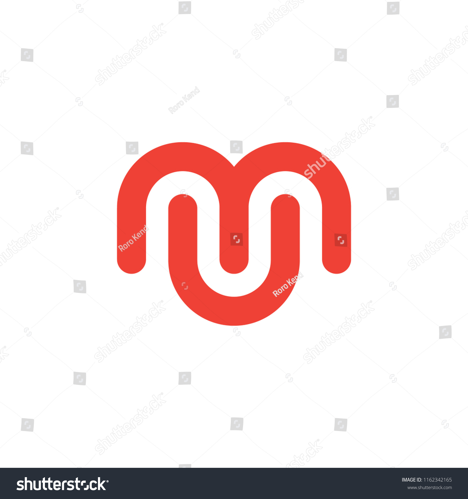 Mu M Logo Design Vector Stock Vector (Royalty Free) 1162342165 ...