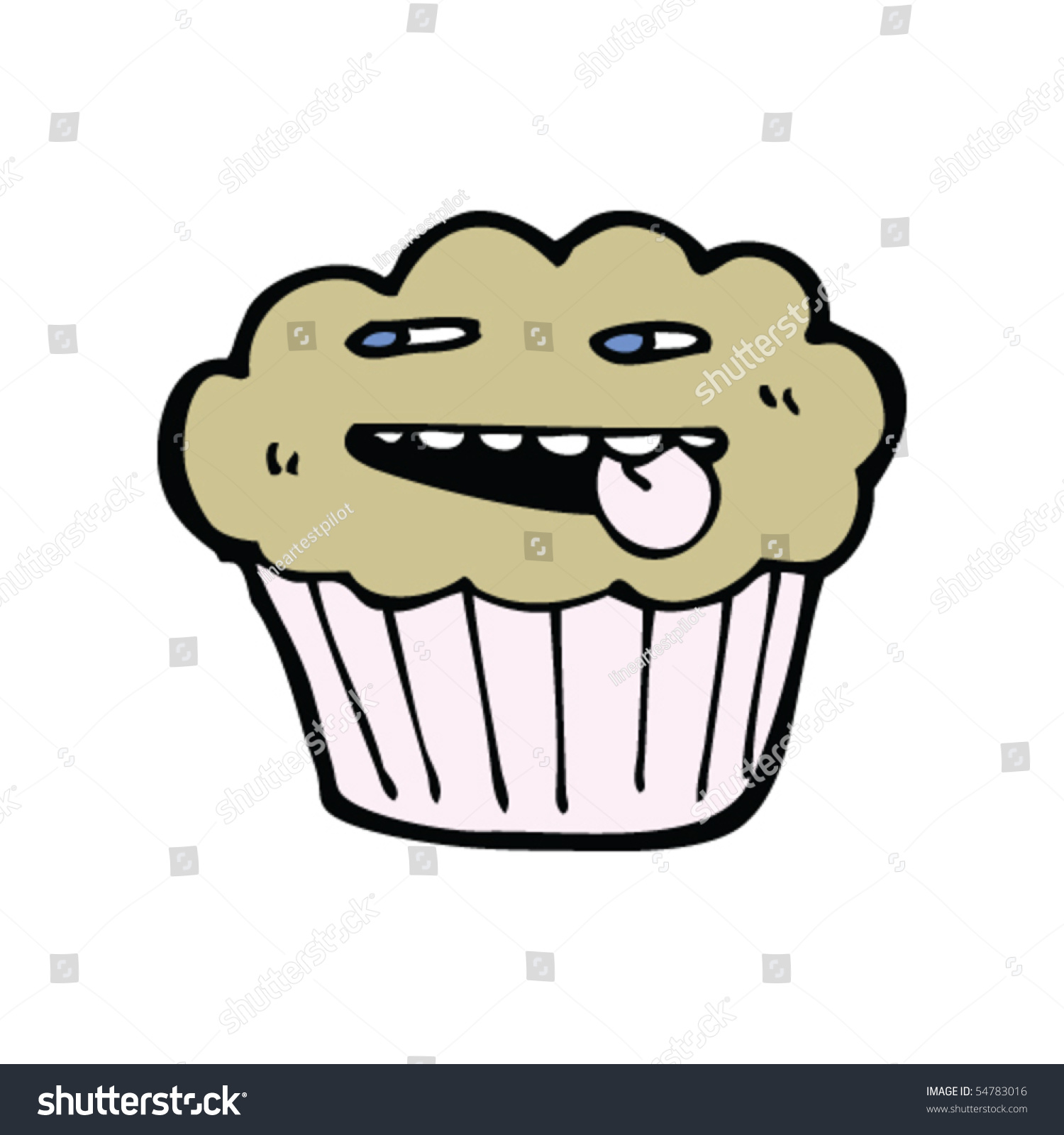 Muffin Cartoon Stock Vector 54783016 - Shutterstock