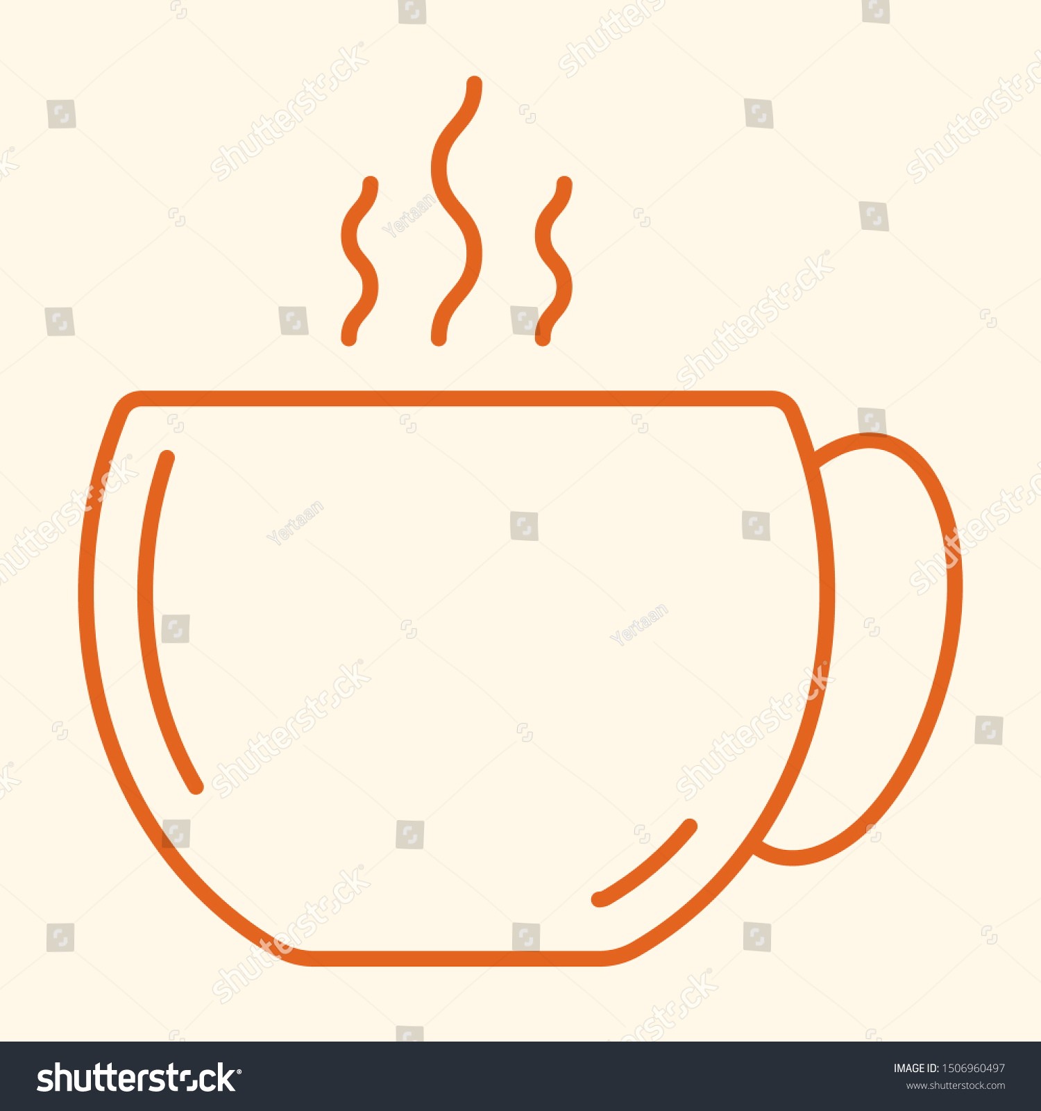 Mug Glass Vector Logo Linear Icon Stock Vector (Royalty Free) 1506960497