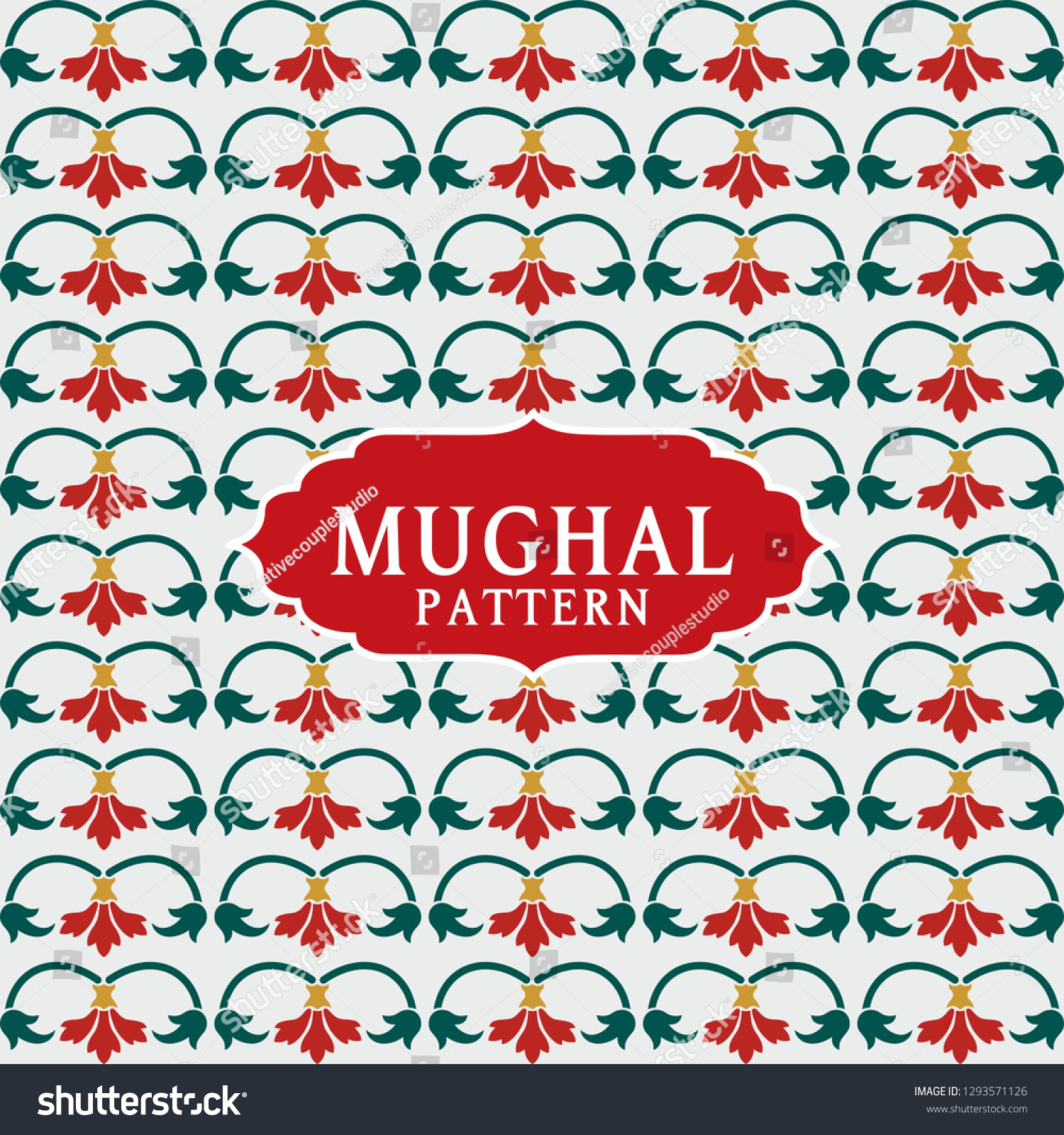 Mughal Design Patterns Vector Illustration: เวกเตอร์สต็อก (ปลอดค่า ...