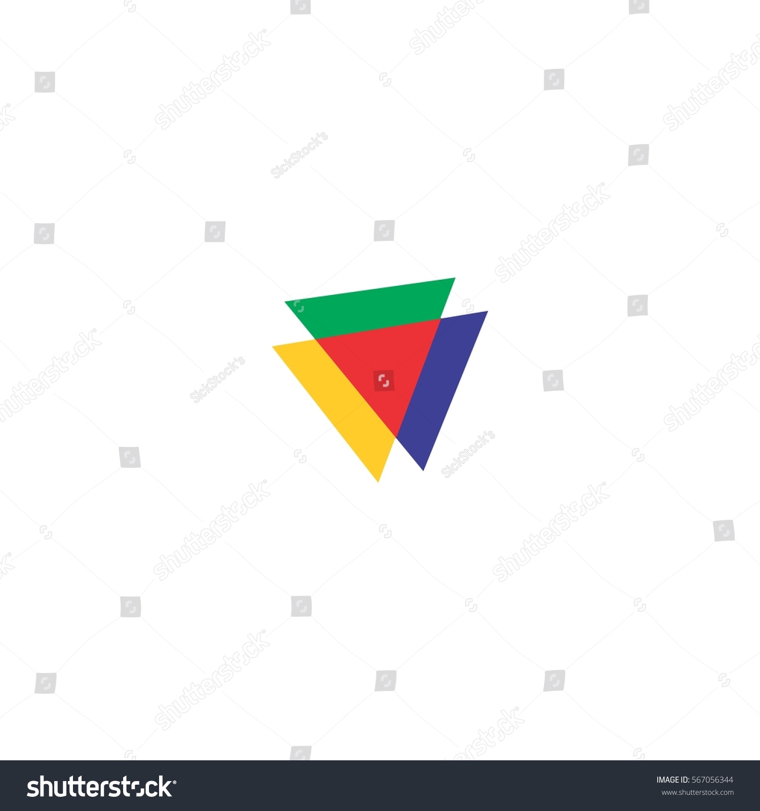 Multi Color Triangle Logo Design Stock Vector (Royalty Free) 567056344