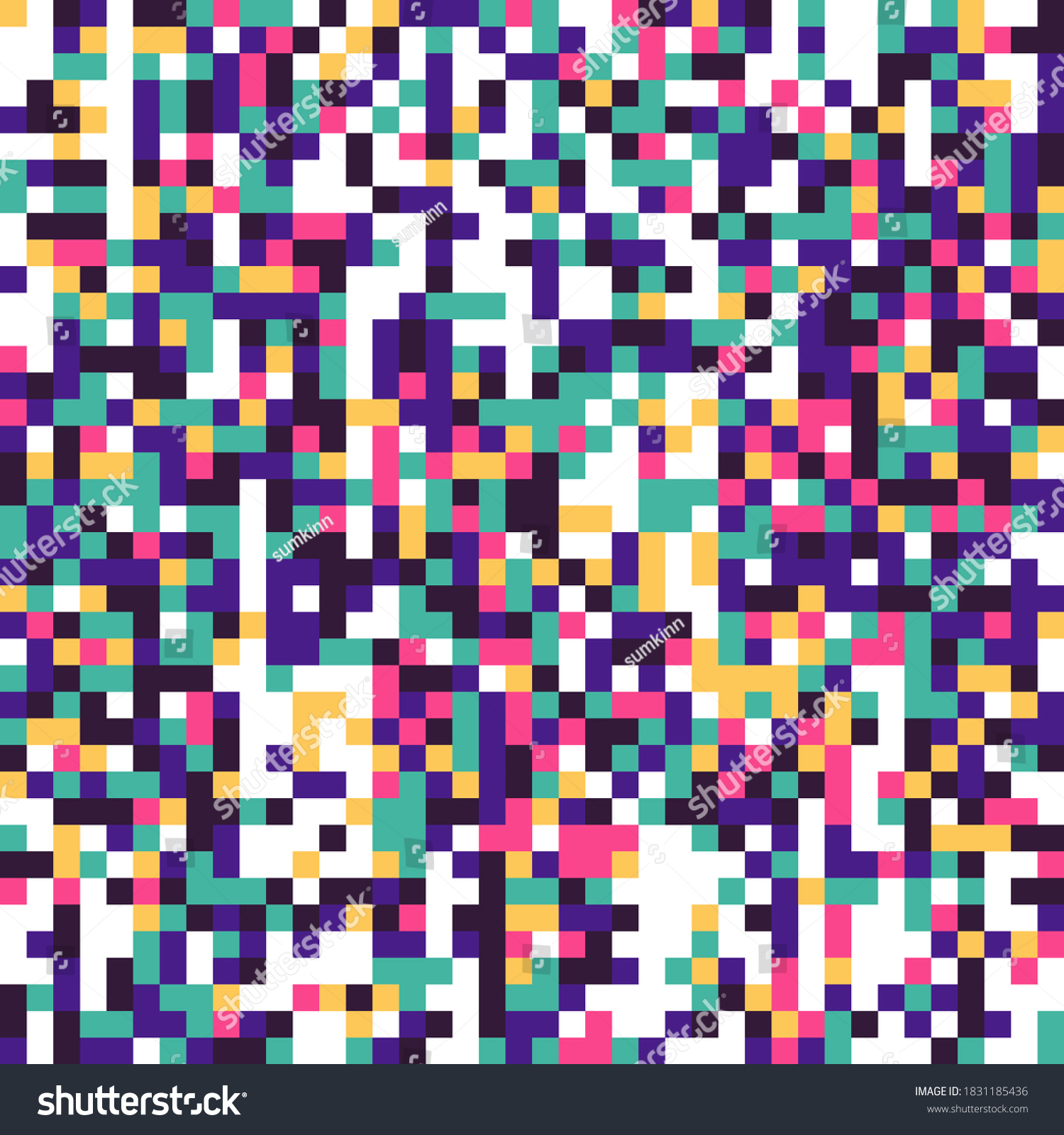 Multi Colored Pixelation Vector Background Colored Stock Vector ...