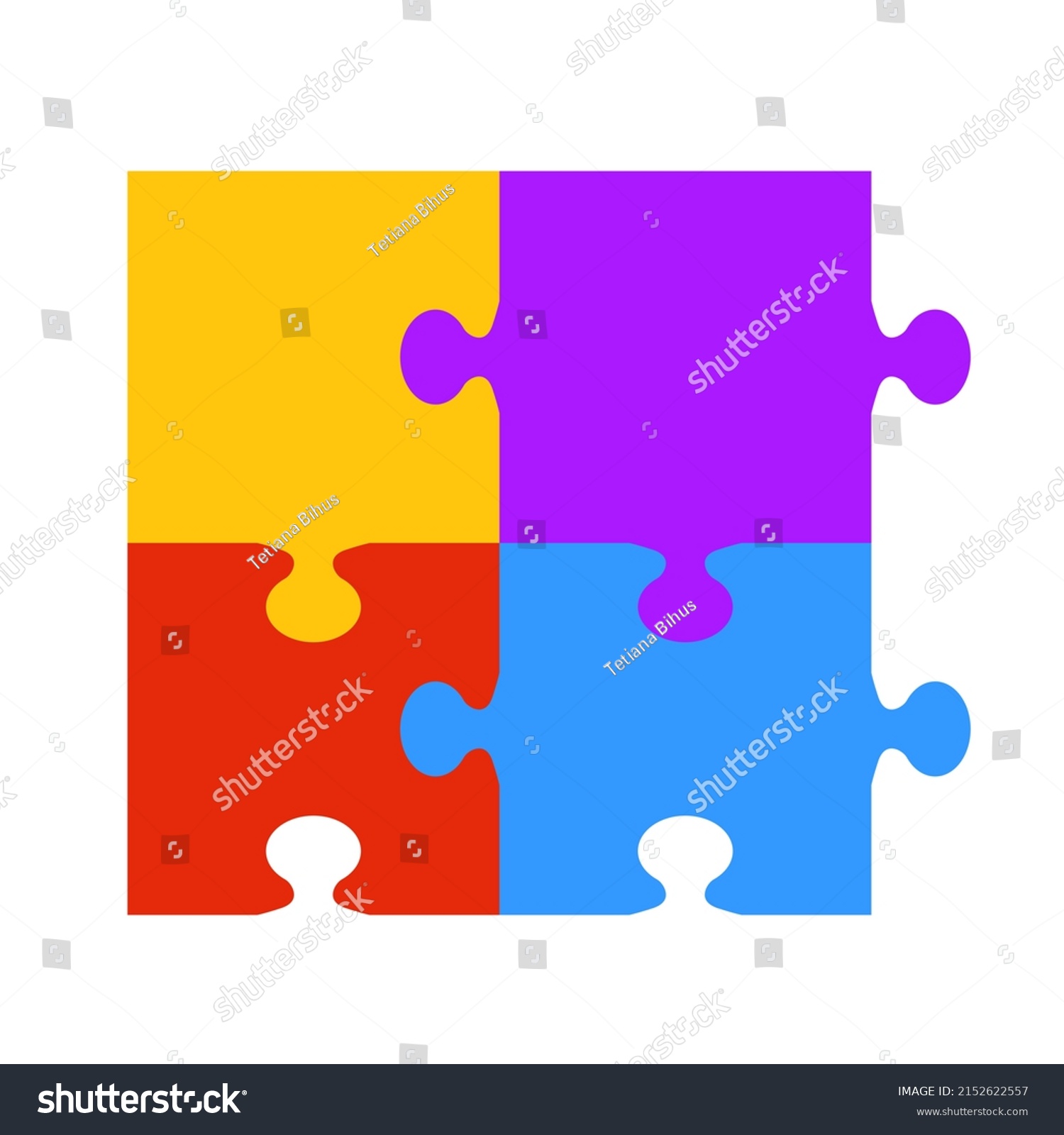 Multicolored Puzzle Children Vector Illustration Stock Vector (Royalty ...