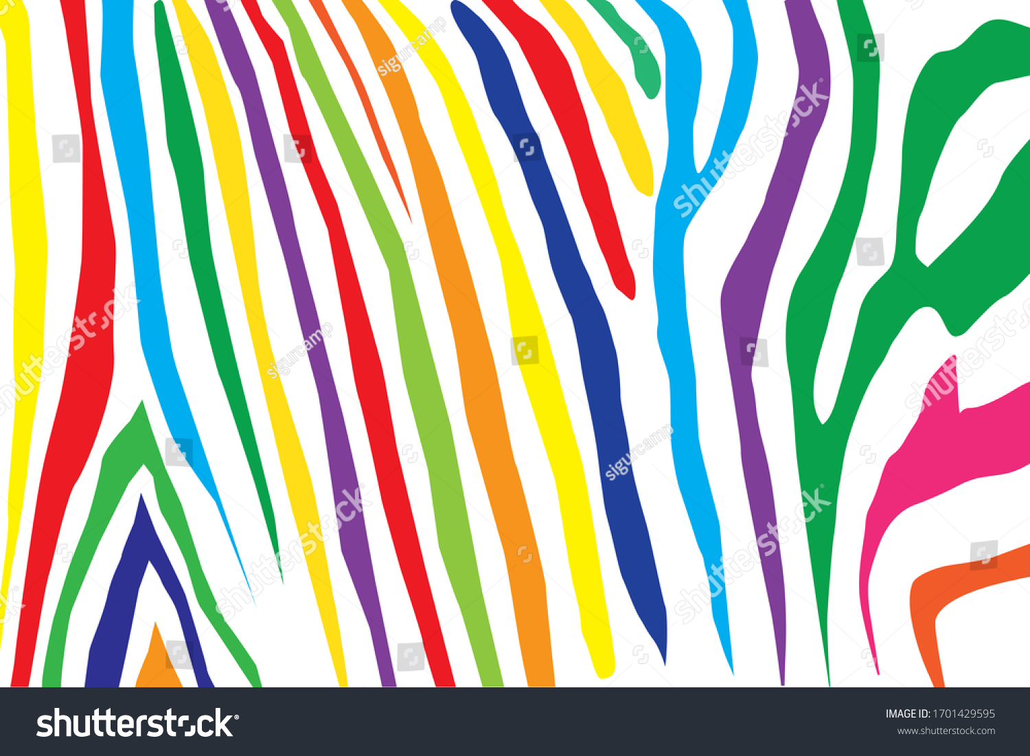 Multi Colored Zebra Print Background Vector Stock Vector (Royalty Free ...