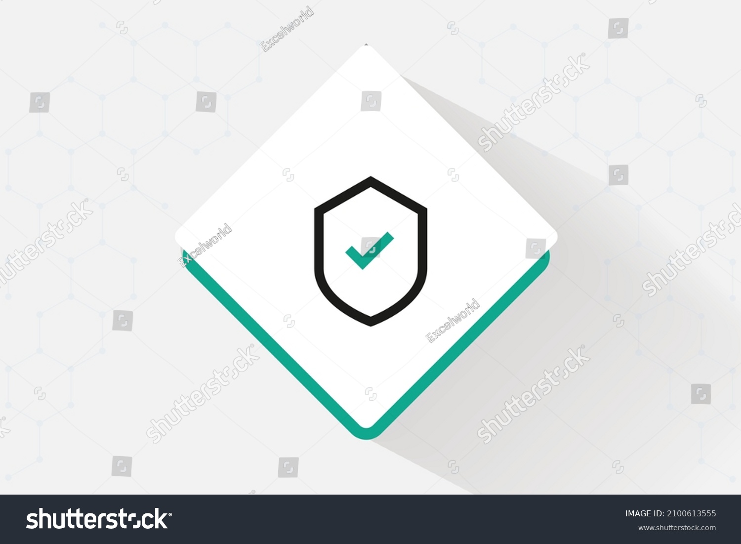 Multilevel Protection Built Identify Stock Vector (Royalty Free) 2100613555
