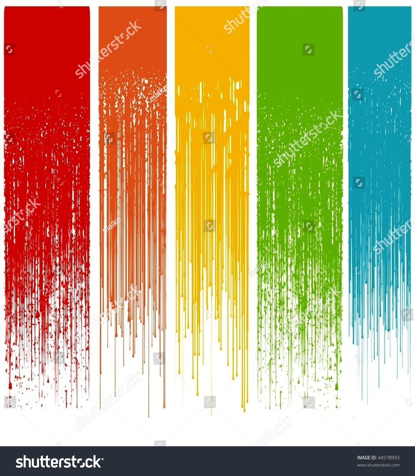 Multicolor Abstract Grunge Drips Vector Illustration Stock Vector ...