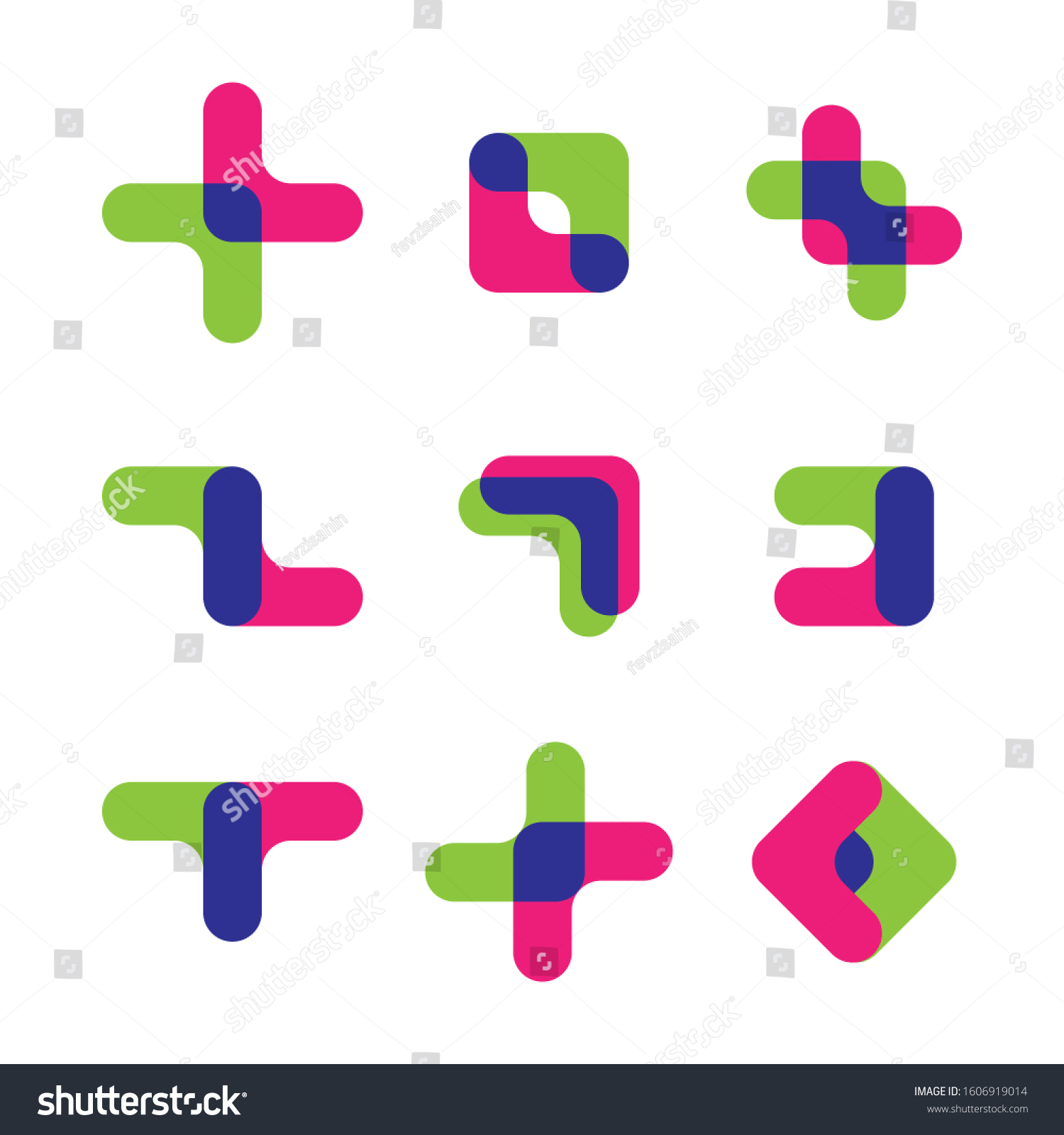 Multicolor Logo Design Elements Colorful Logo Stock Vector (Royalty ...