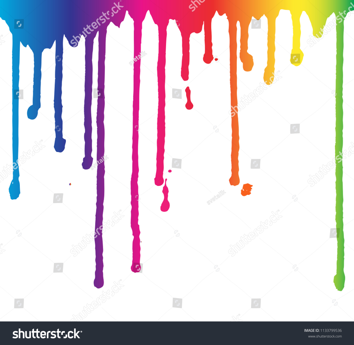 Multicolor Paint Dripping Vector Background Fluid Stock Vector (Royalty ...