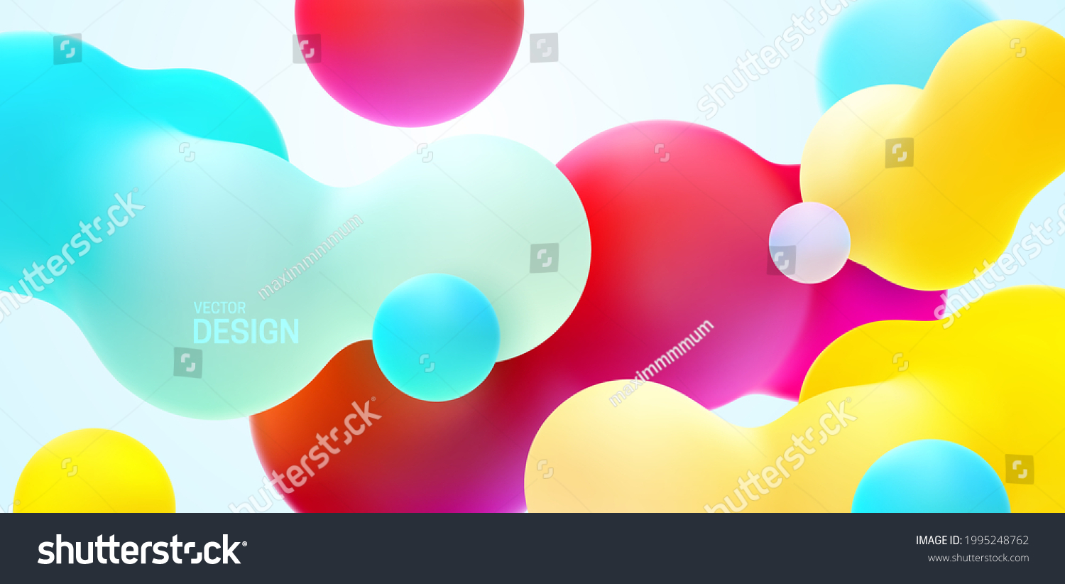 Multicolored Background Liquid Bubble Shapes Vector Stock Vector ...
