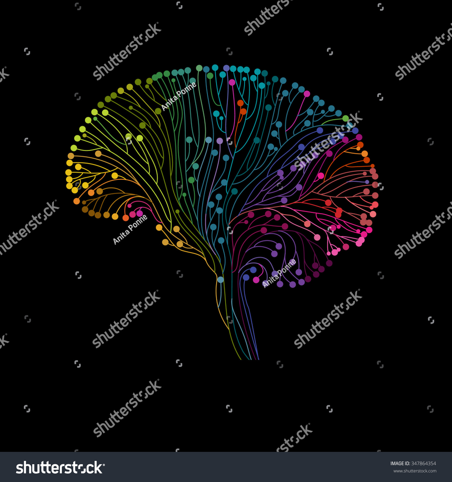 Multicolored Brain Connections, Eps10 Vector - 347864354 : Shutterstock