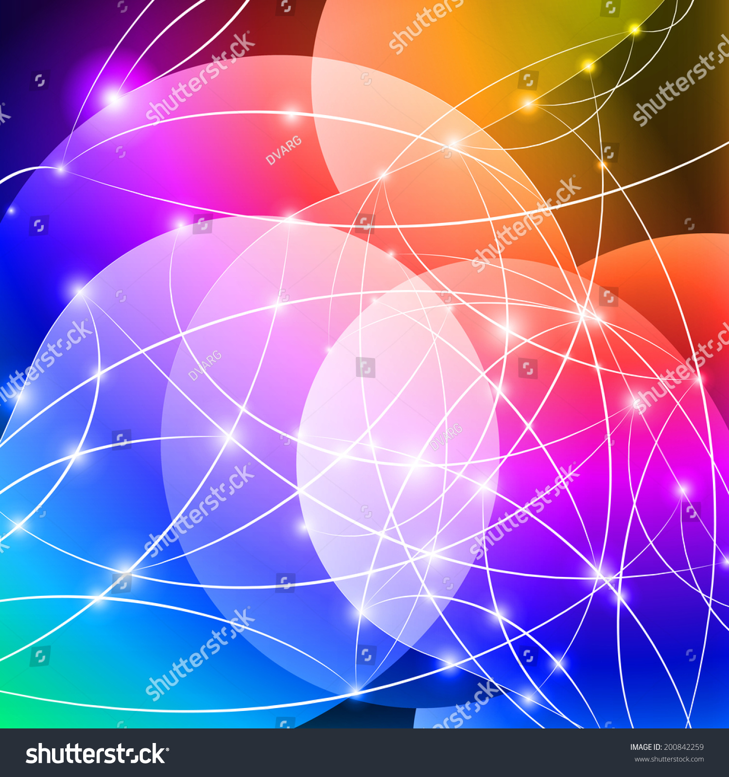 Multicolored Internet Background Shiny Network Dots Stock Vector ...
