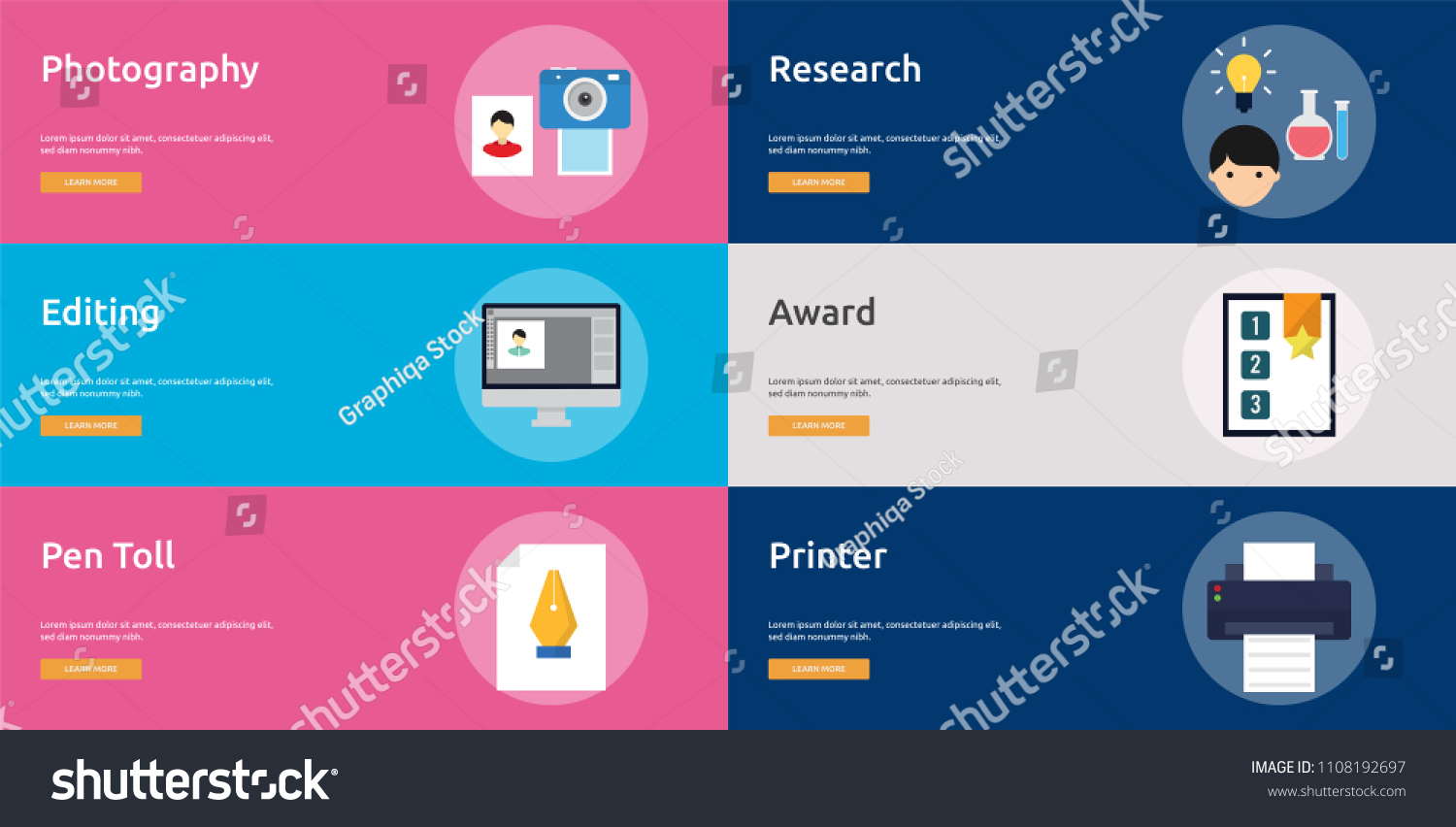 Multimedia Banner Design Stock Vector (Royalty Free) 1108192697 ...