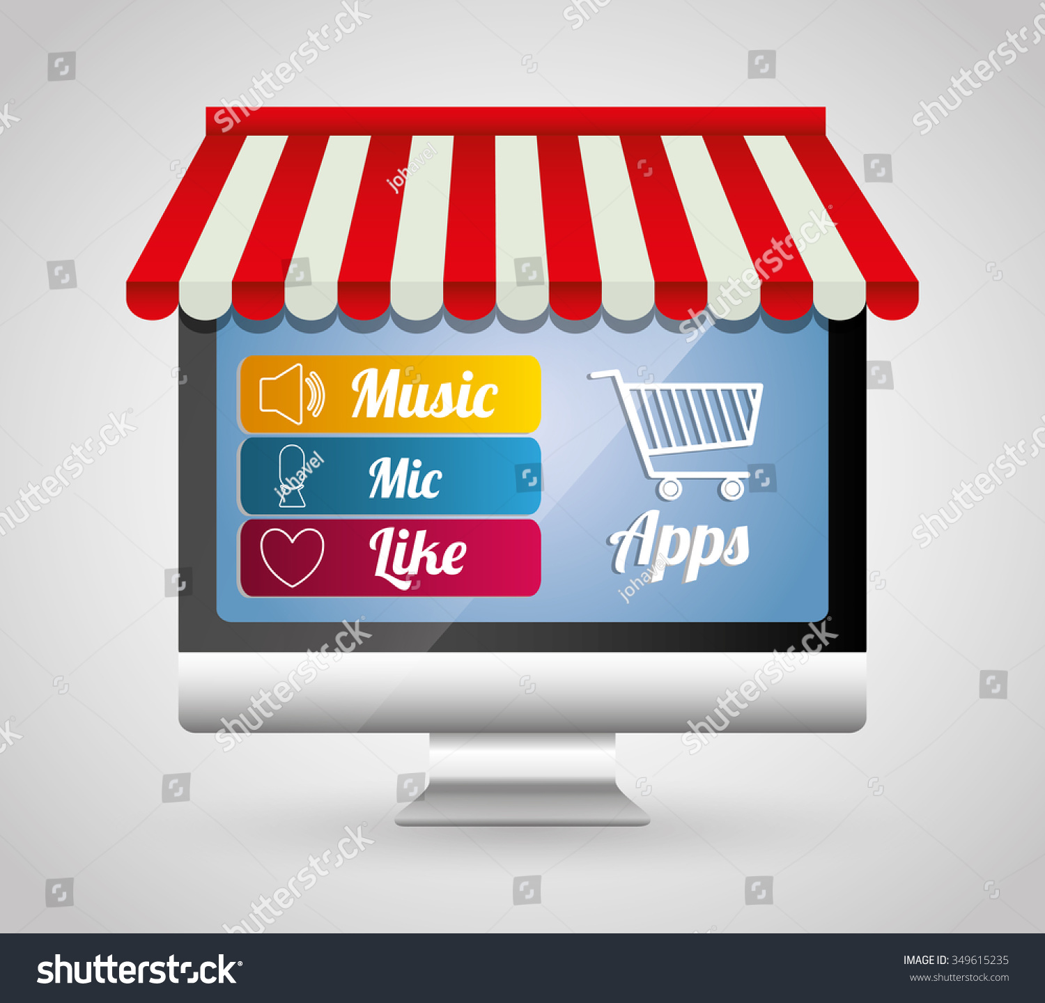 Multimedia Mobile Applications Graphic Design Vector Stock Vector ...