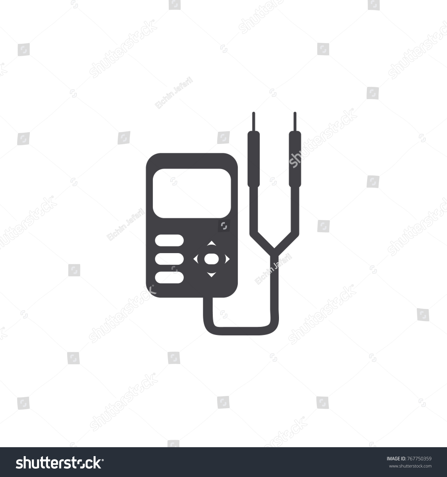 Multimeter Vector Icon On White Background Stock Vector (Royalty Free ...