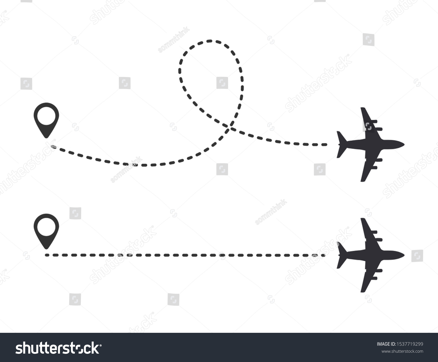 Multiple Aircraft Routes Dotted Lines Traveler Stock Vector (Royalty ... Multiple Aircraft Routes Dotted Lines Traveler Stock Vector (Royalty ...