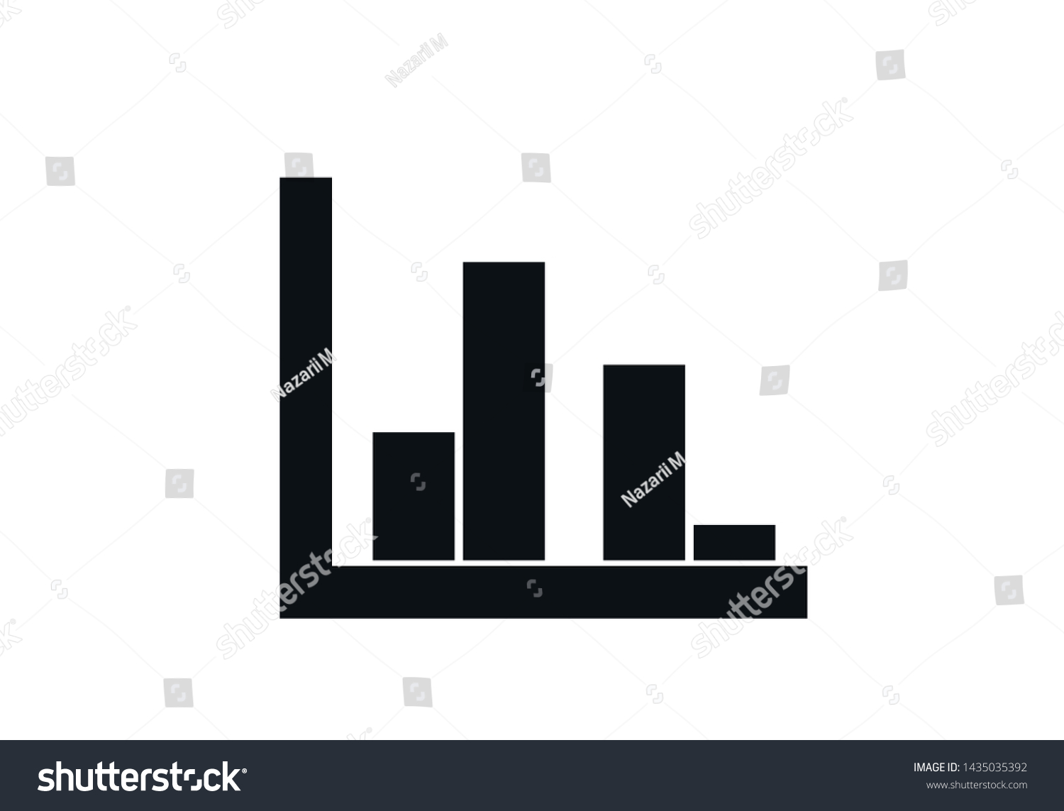 Multiple Bar Histogram Icon Isolated Vector Stock Vector (Royalty Free ...