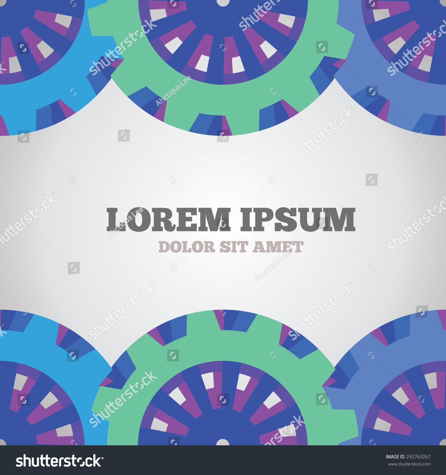 Multiple Color Gear Presentation Template: vector de stock (libre de ...