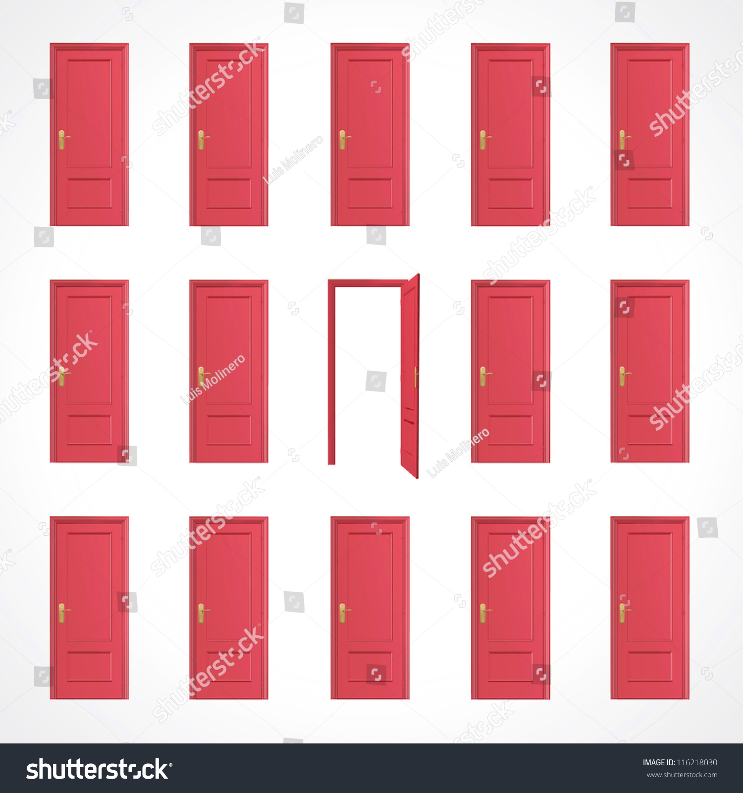 Multiple Red Doors Vector Design Stock Vector (Royalty Free) 116218030 ...
