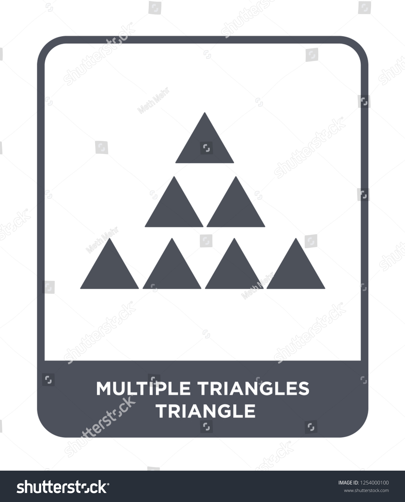 Multiple Triangles Triangle Icon Vector On Stock Vector (Royalty Free ...