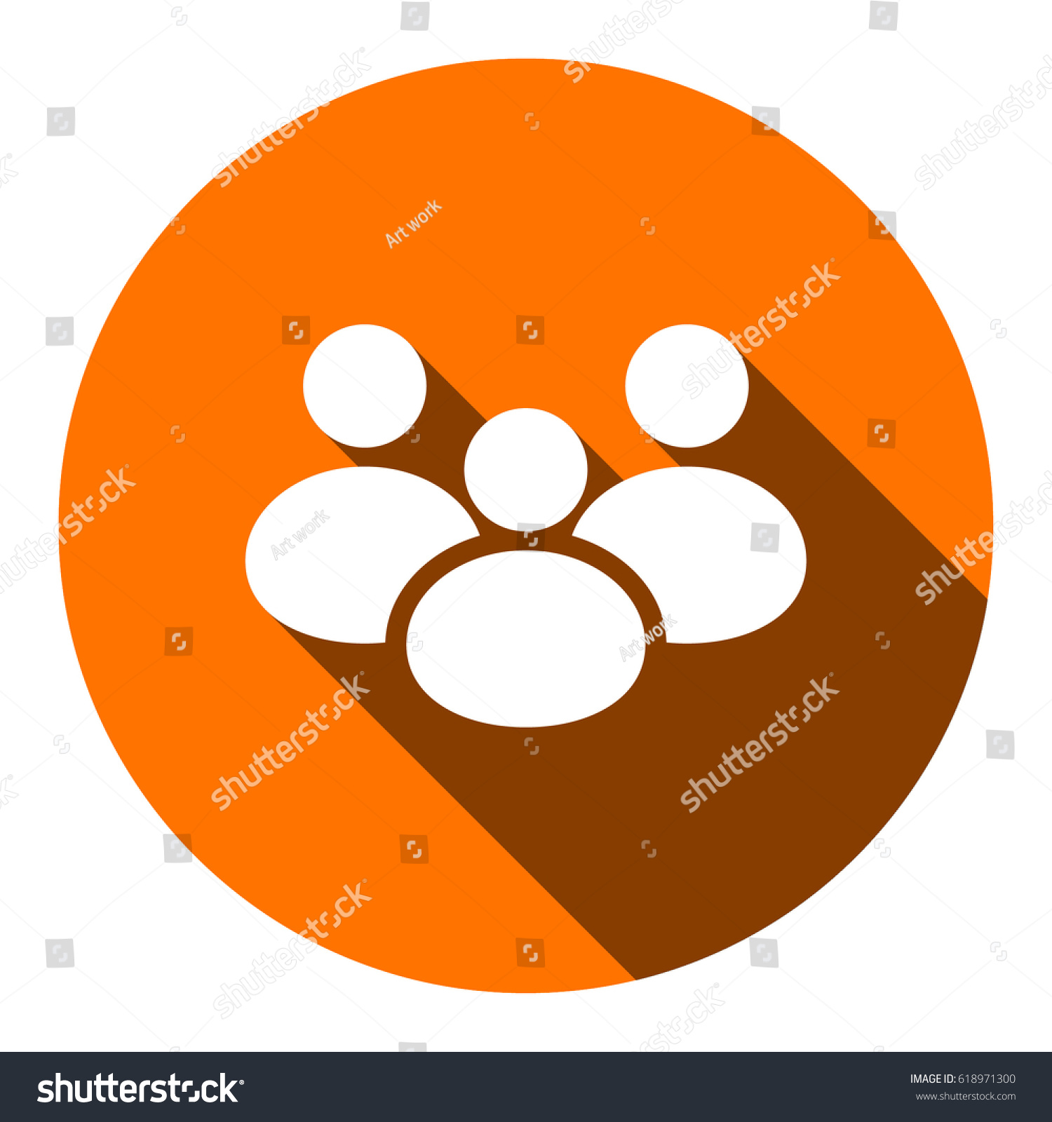 Multiple Users Silhouette Icon Stock Vector (Royalty Free) 618971300 ...