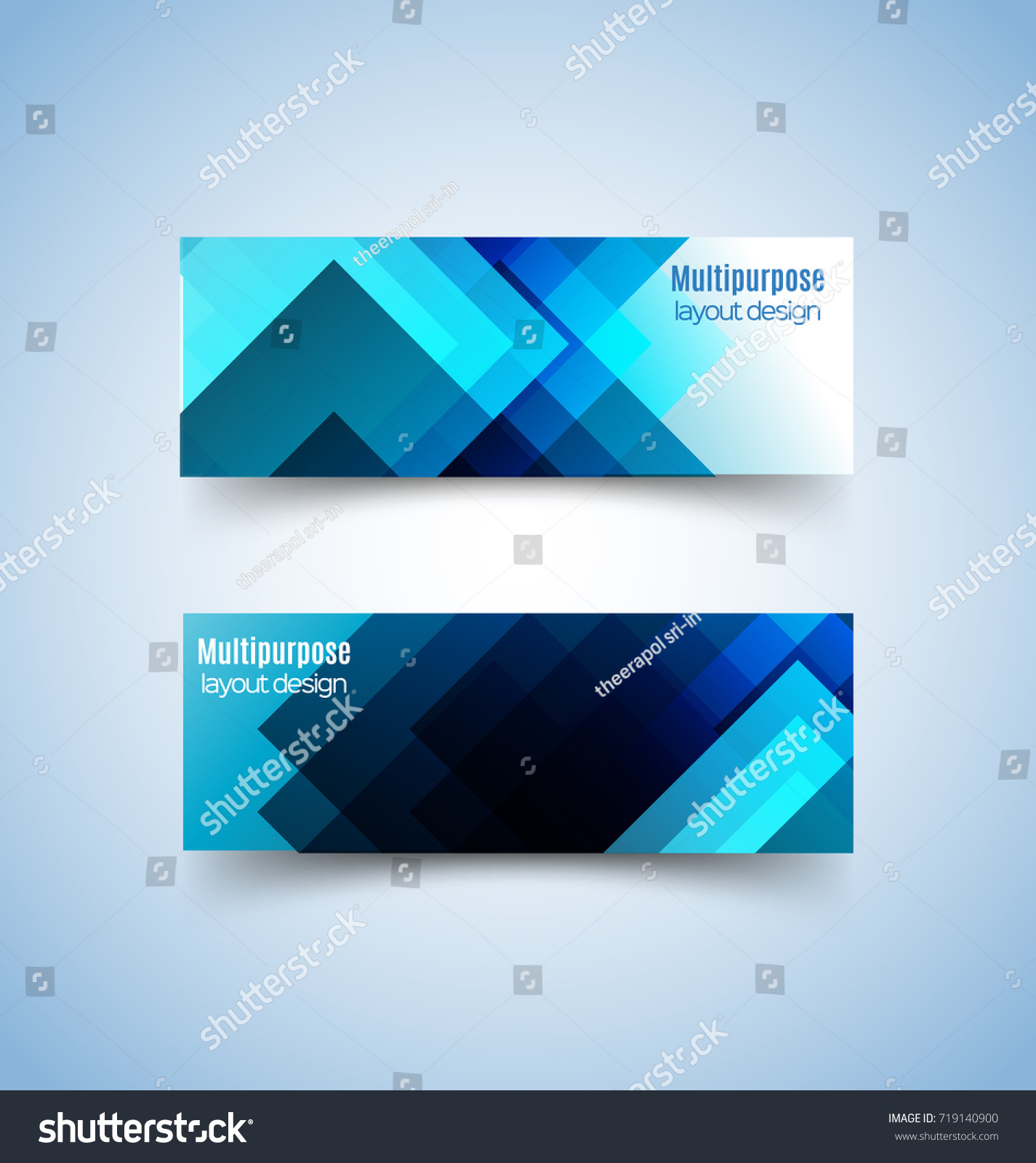 Multipurpose Layout Design Banner Template Background Stock Vector ...