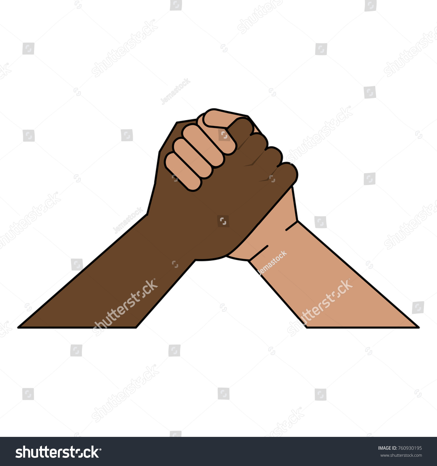 Multiracial Hand Holding Symbol 스톡 벡터(로열티 프리) 760930195 | Shutterstock