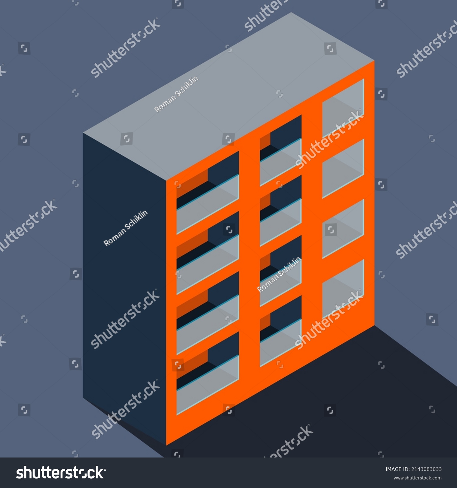 Multistory Building Isometric Format Stock Vector (Royalty Free) 2143083033 | Shutterstock