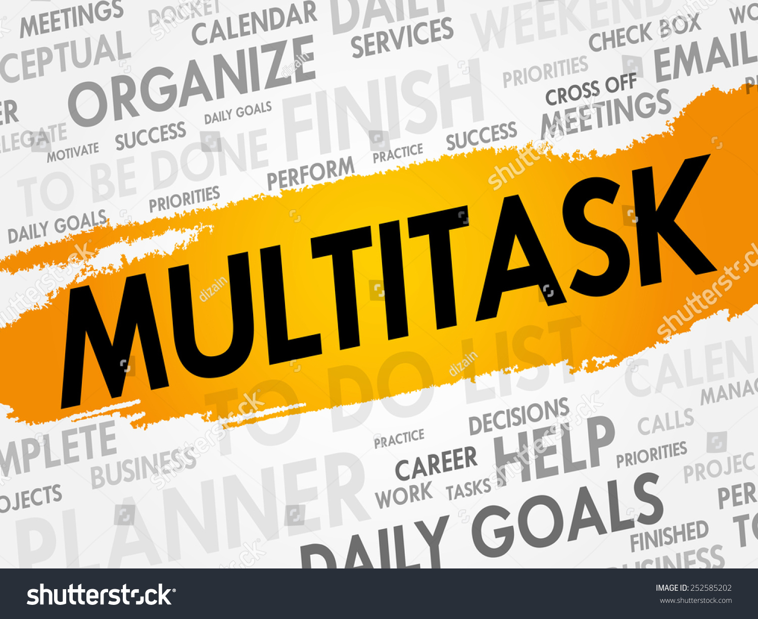 Multitask Word Cloud Business Concept Stock Vector (Royalty Free ...