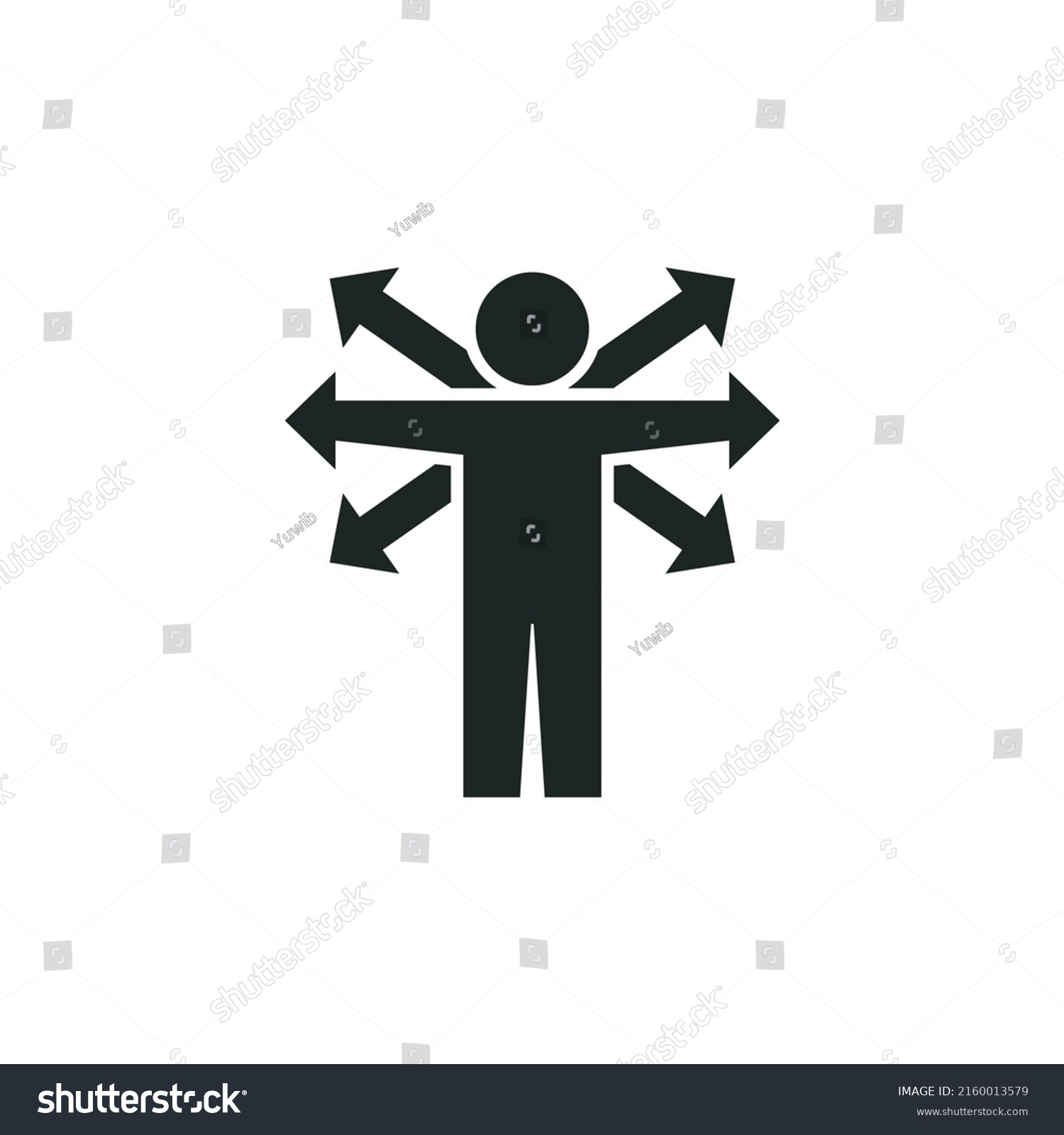 Multitasking Icon Isolated On White Background Stock Vector (Royalty ...