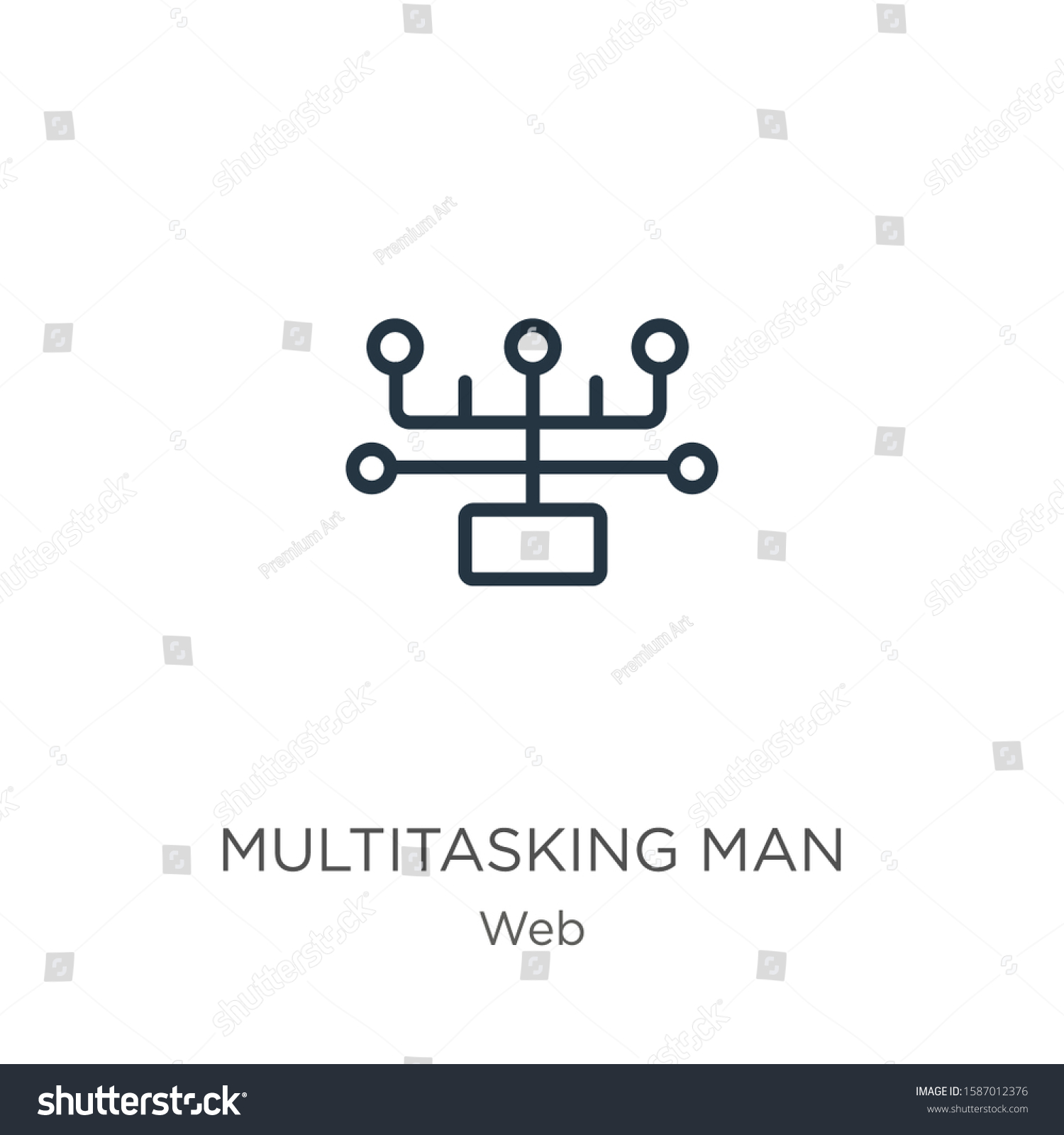 Multitasking Man Icon Vector Trendy Flat Stock Vector (Royalty Free ...