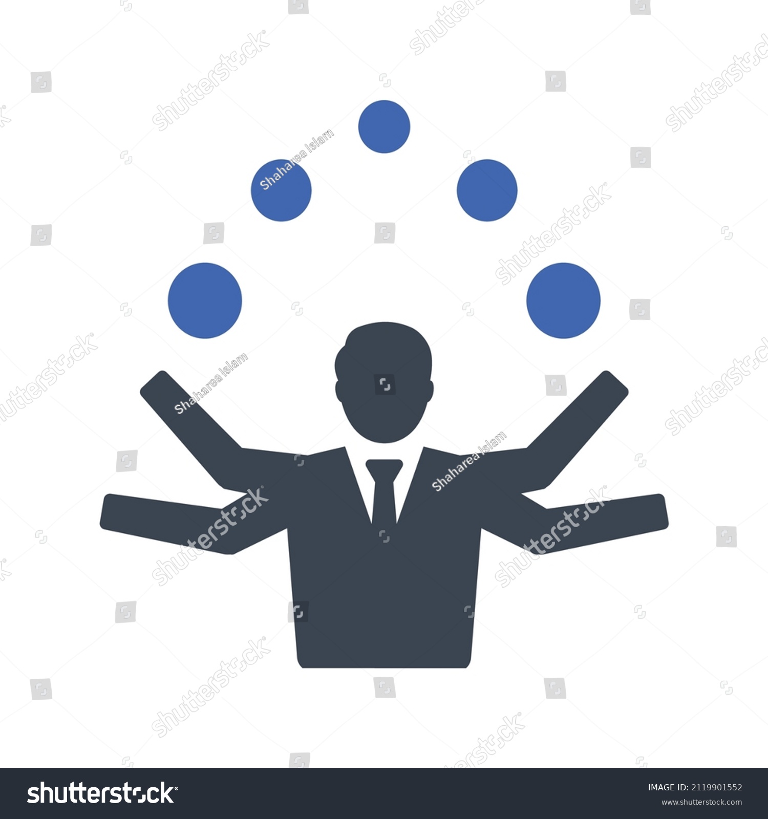 Multitasking Skill Icon Vector Graphics Stock Vector (Royalty Free ...
