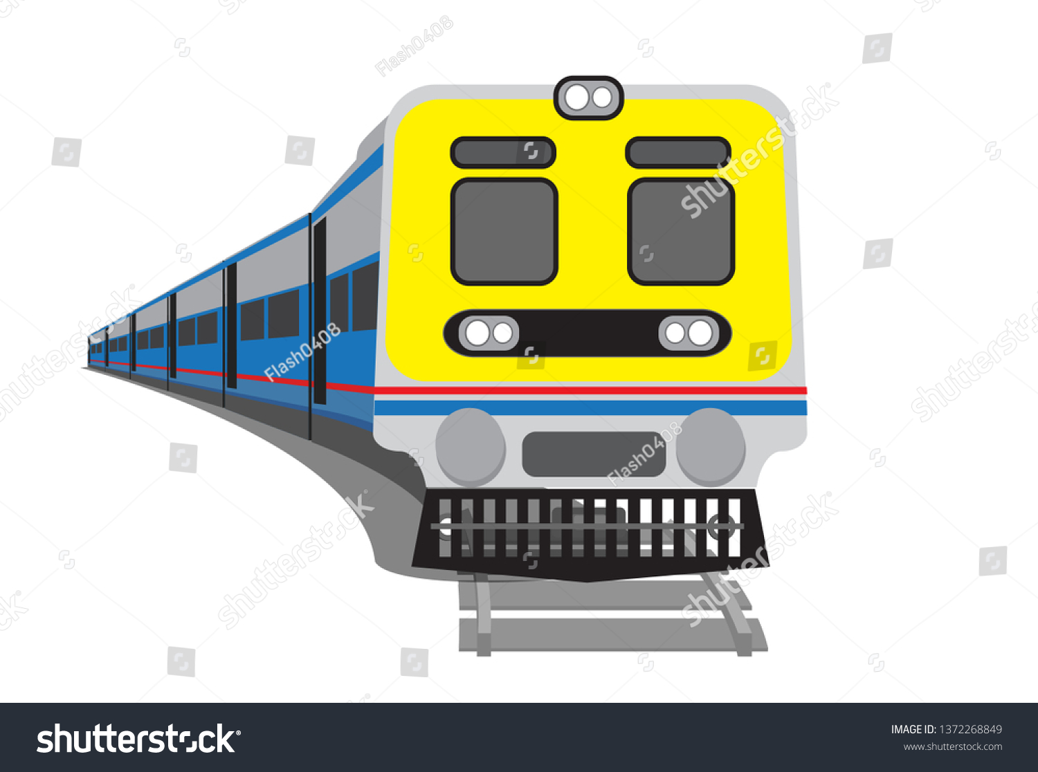Mumbai Ac Local Train Stock Vector (Royalty Free) 1372268849