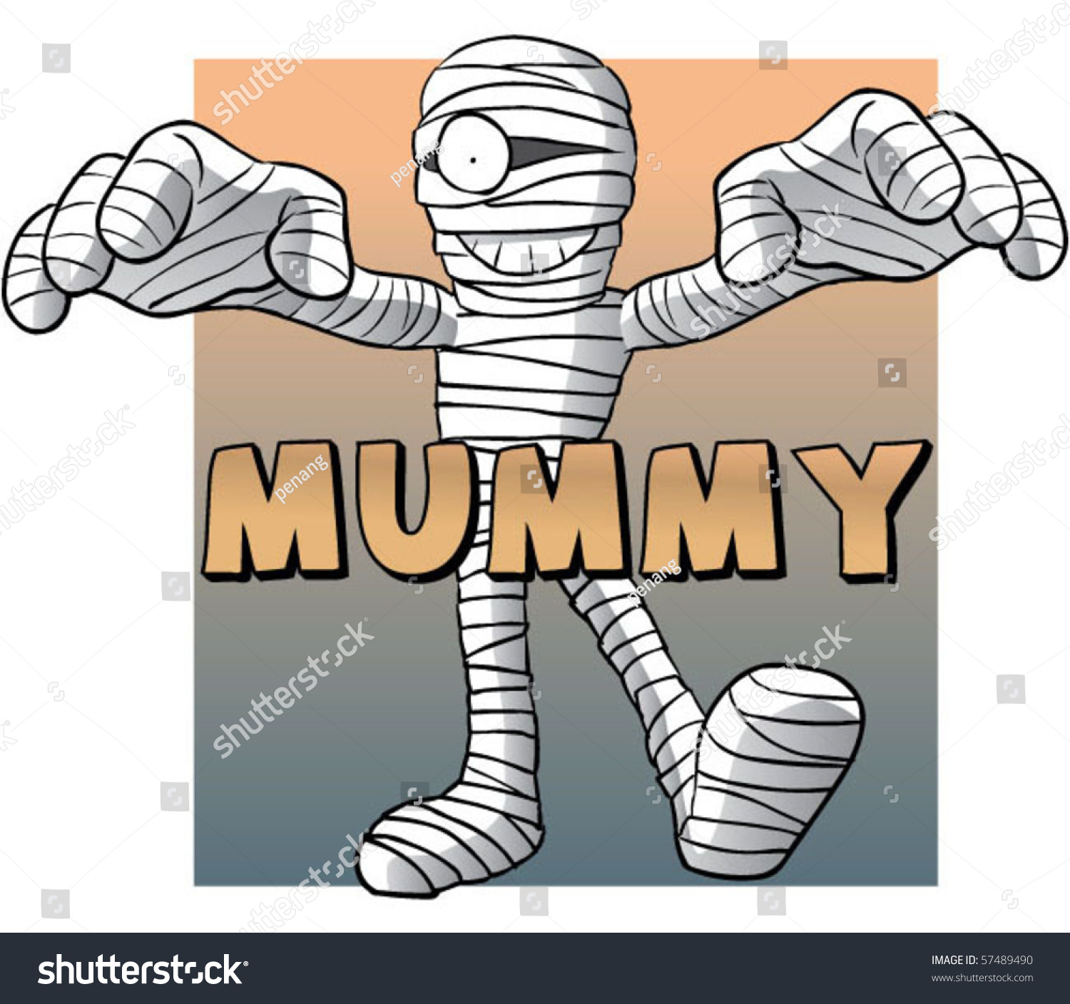 Mummy Character Stock Vector (Royalty Free) 57489490 | Shutterstock