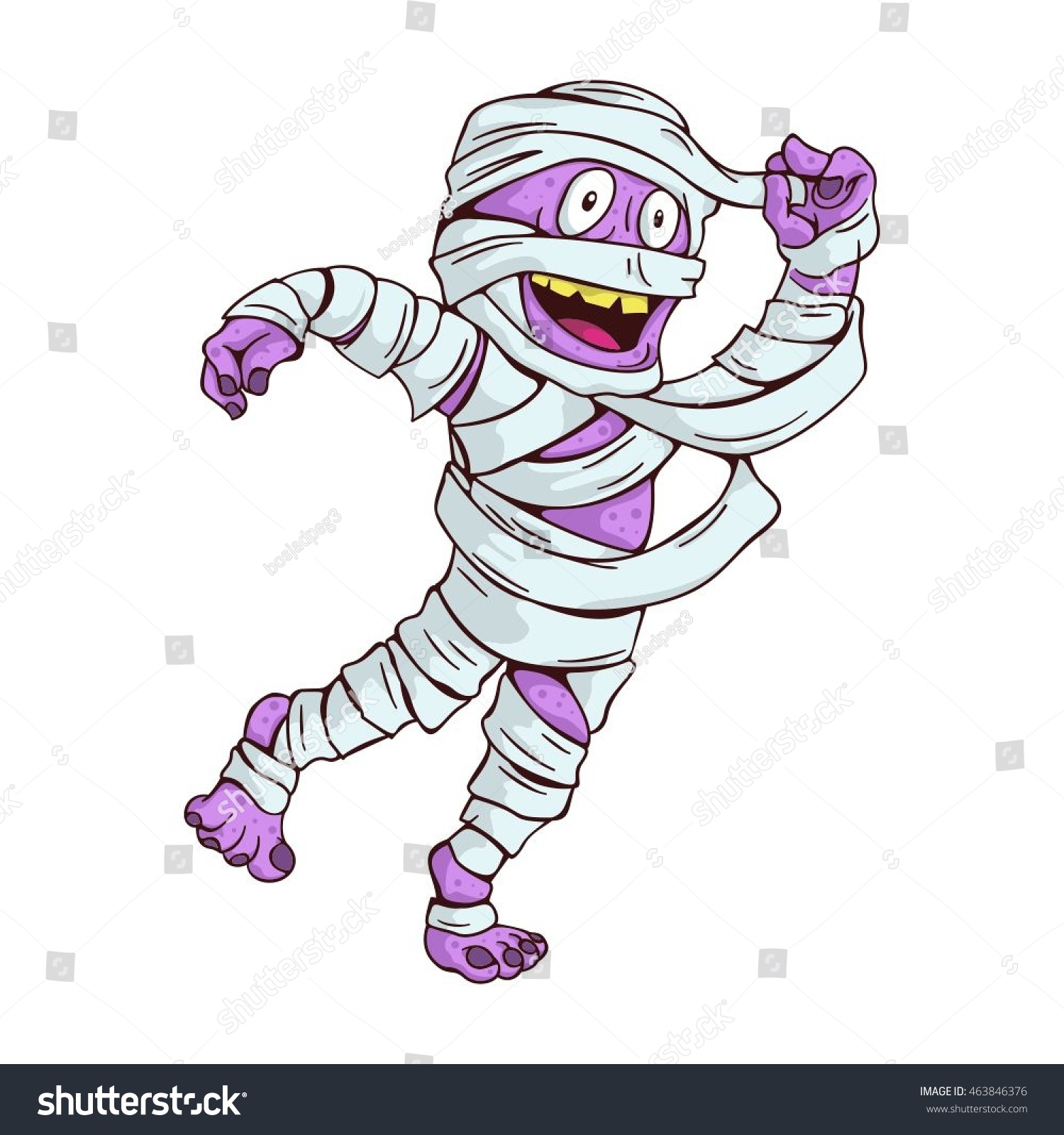 Mummy Dancing Vector Illustration Gradients Stock Vector (Royalty Free ...