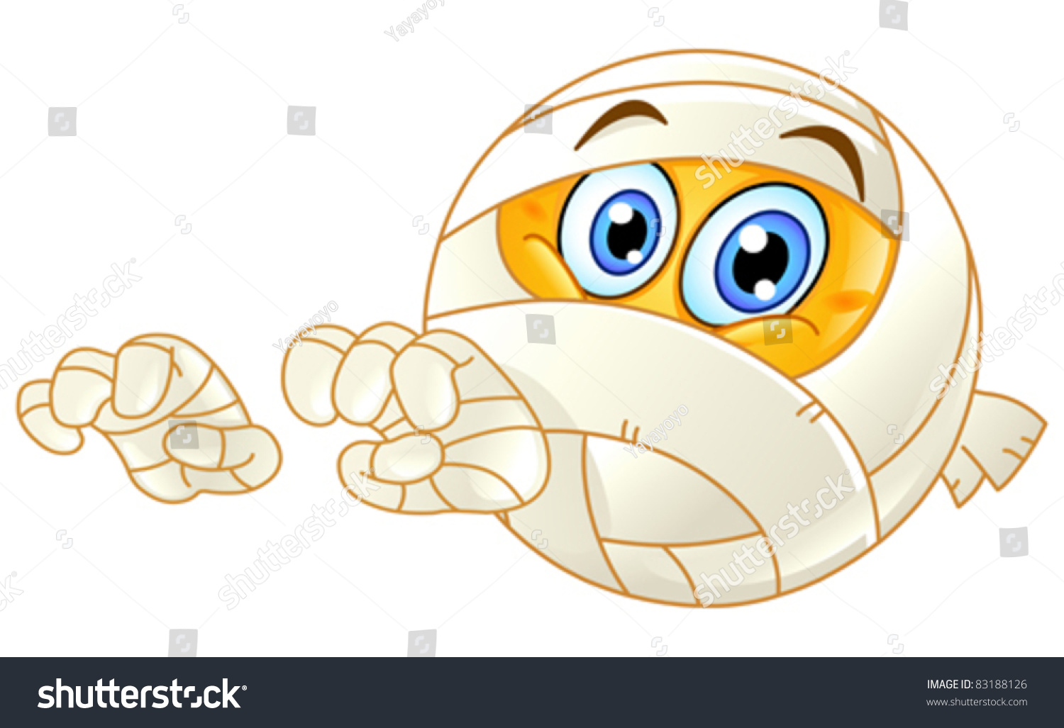 Mummy Emoticon Stock Vector (Royalty Free) 83188126