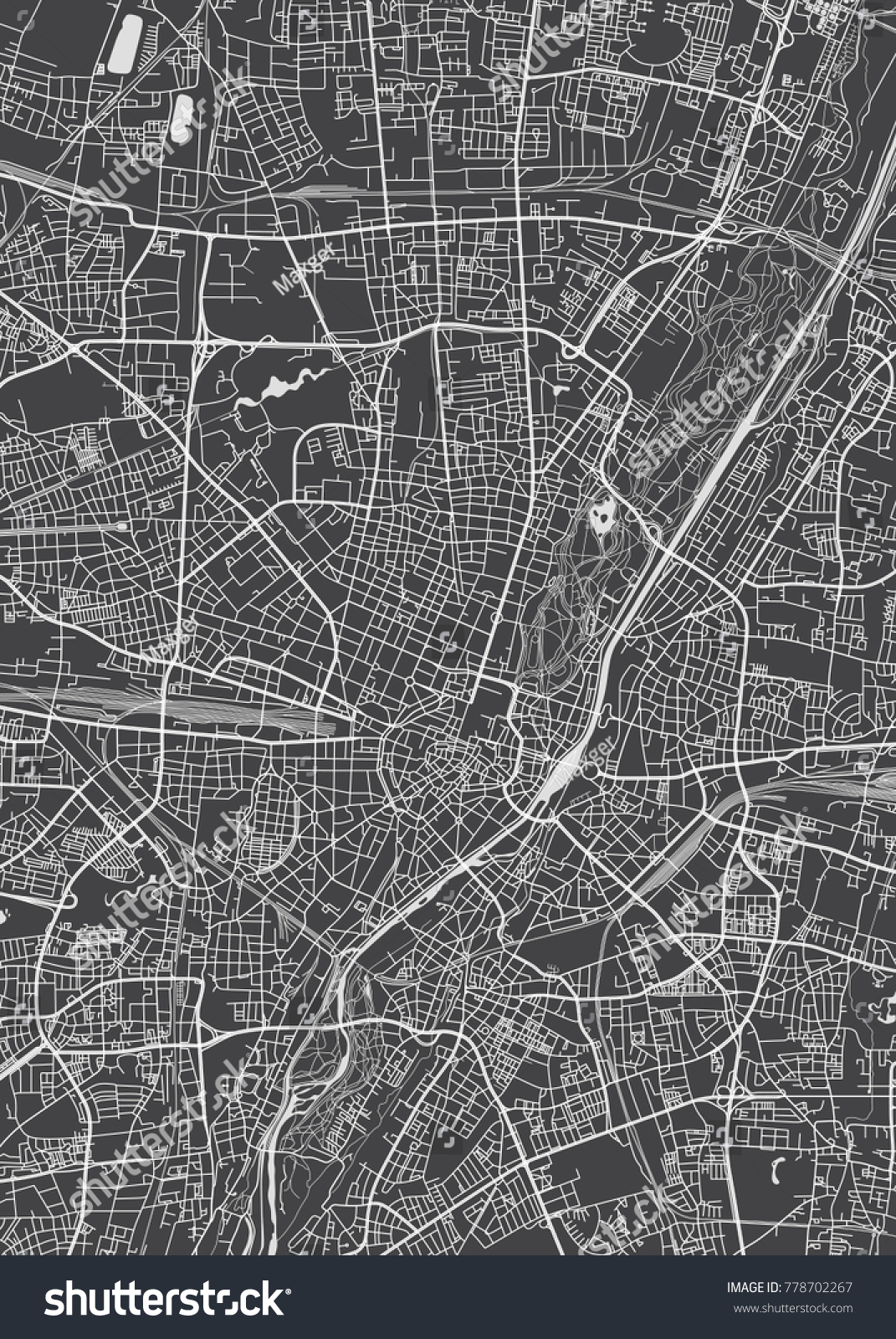 Munich City Plan Detailed Vector Map: Vector có sẵn (miễn phí bản quyền ...